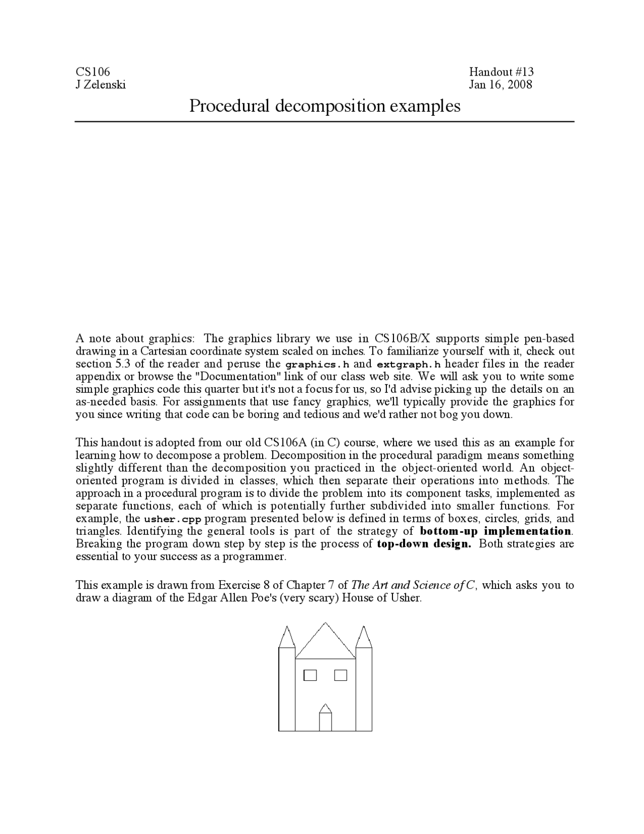 Procedural decomposition examples - Programming Abstractions - 13 - Docsity