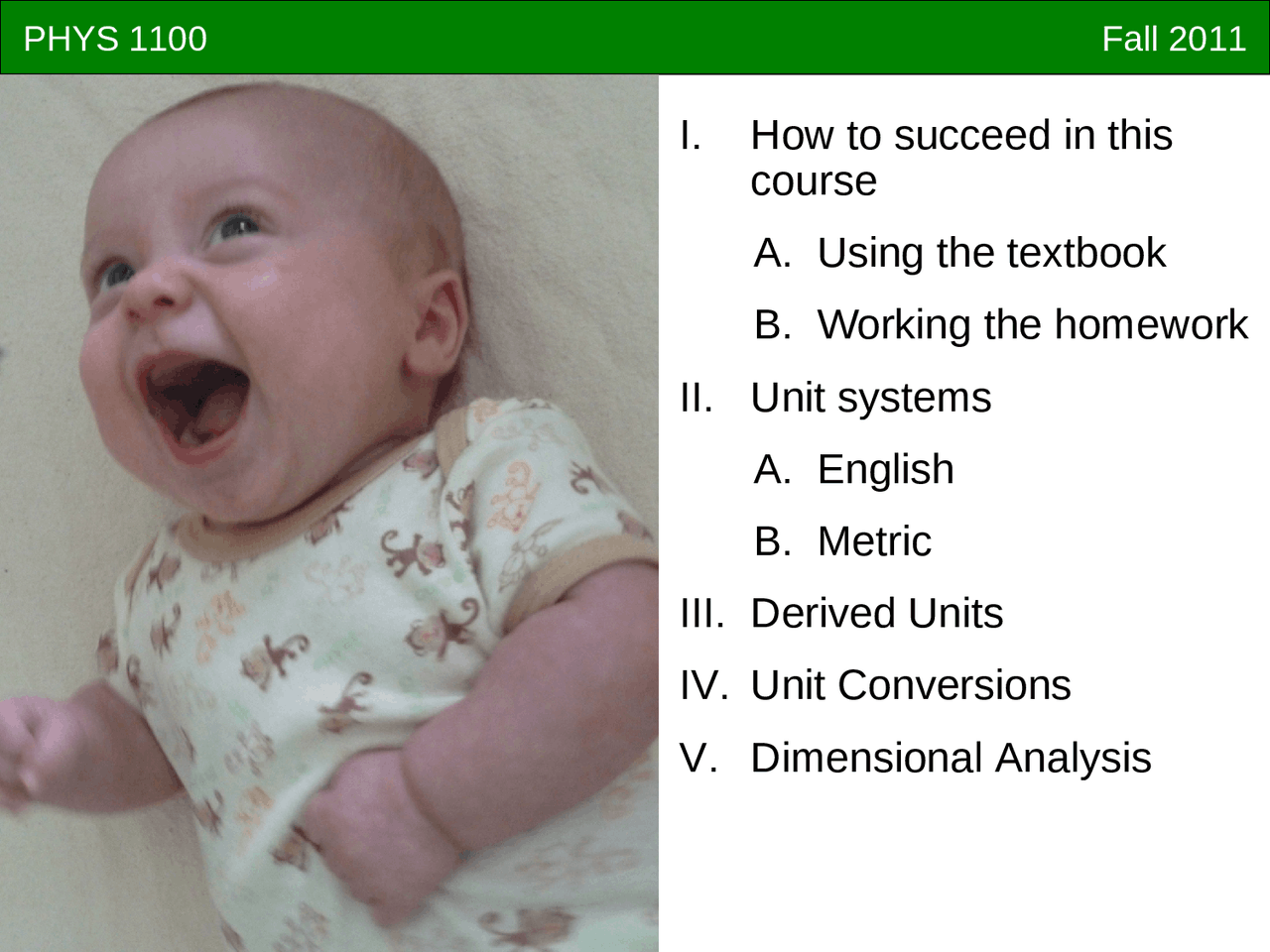 Introduction to Physics - Study Plan | PHYS 1100 - Docsity