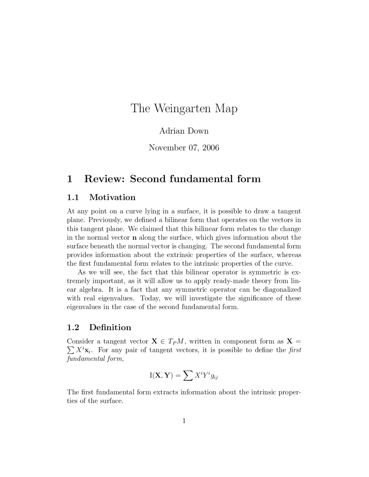 Weigarten Map Lecture Notes Numerical Methods Docsity