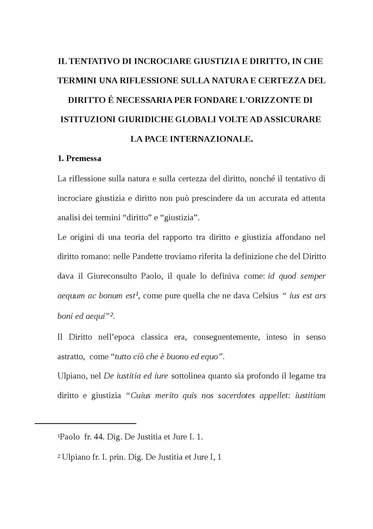 Natura E Certezza Del Diritto Schemi Filosofia Del Diritto Docsity