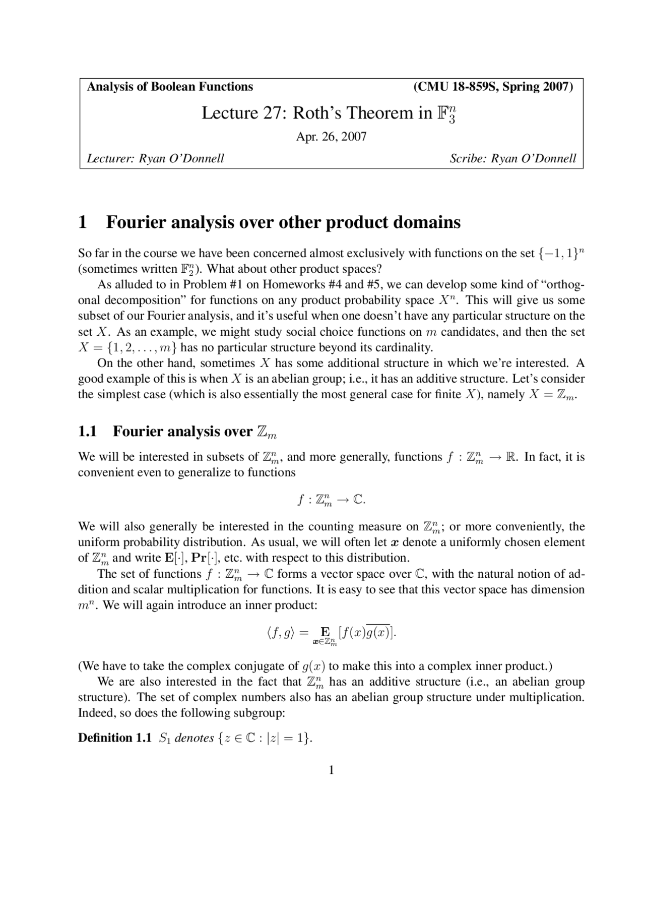 Routh's Theorem In F3, Lecture Slide - Computer Science - Docsity