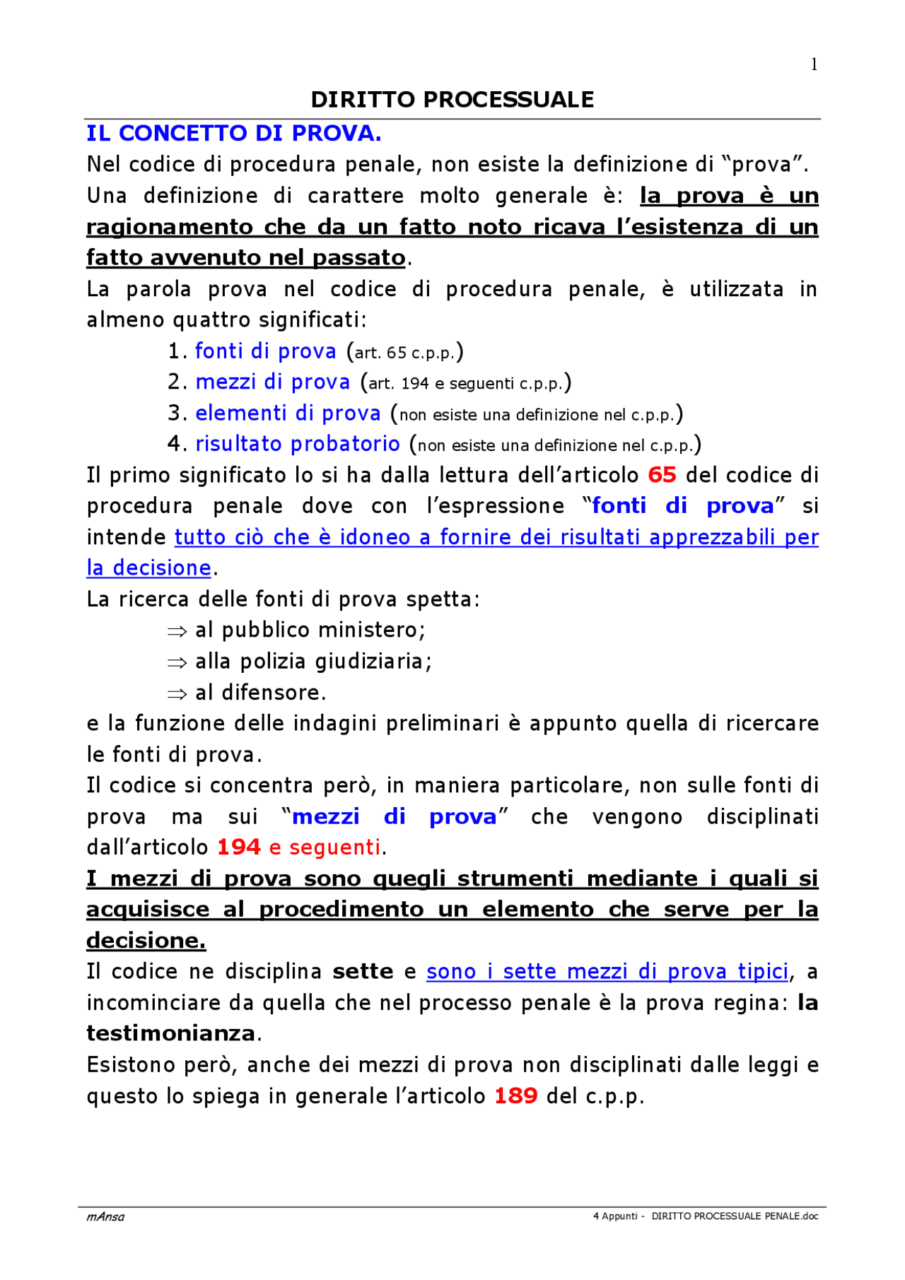Ansaloni 04 Appunti Diritto Processuale Penale Docsity