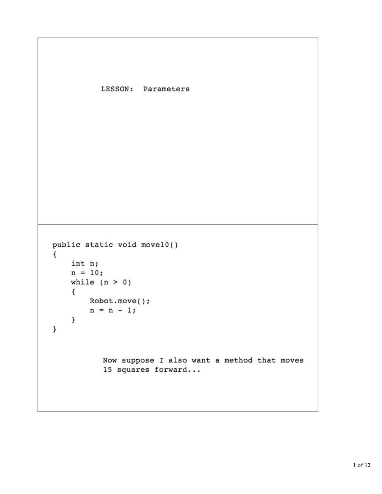 Parameters Lecture Notes Computer Science Docsity