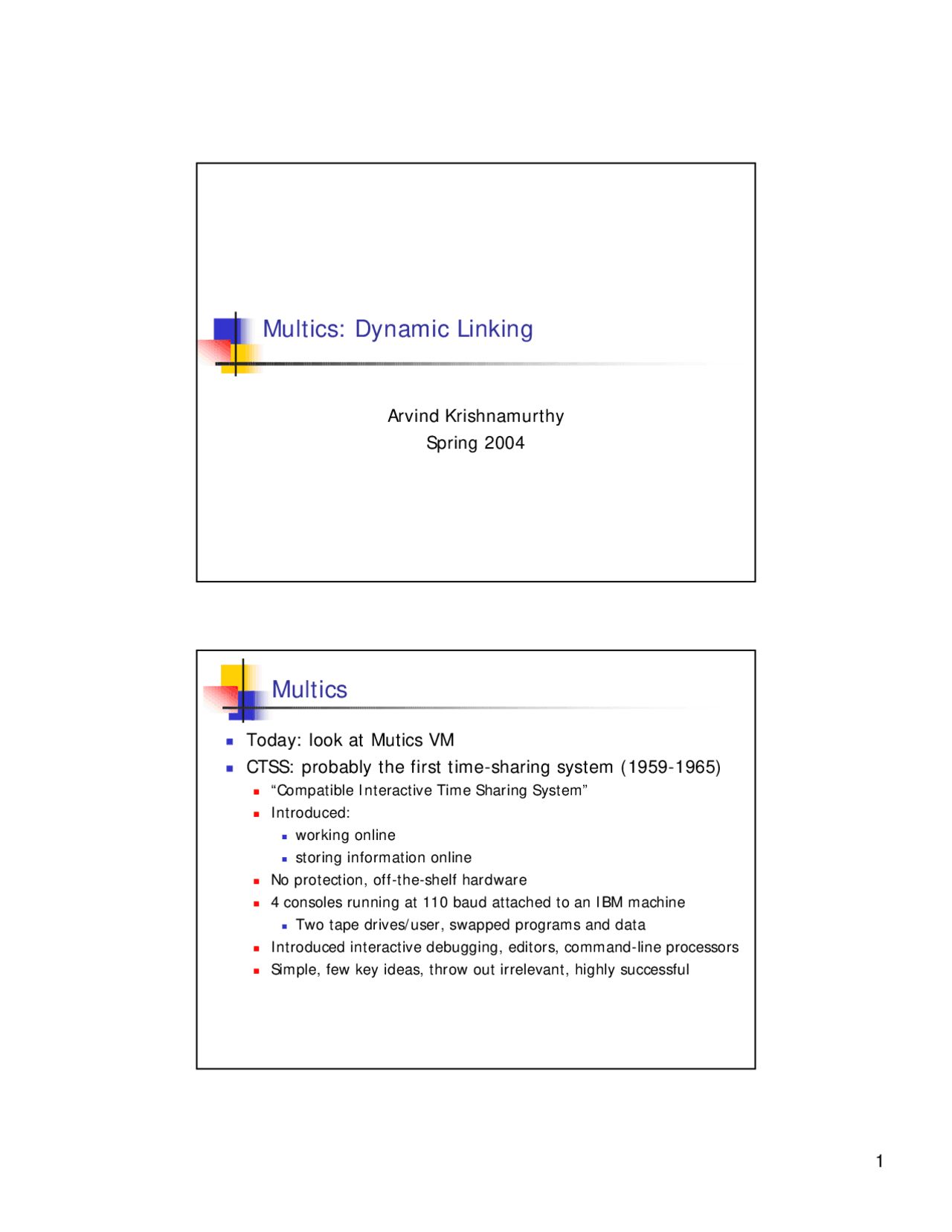 Dynamic Linking, Lecture Slide - Computer Science - Docsity Dynamic Linking, Lecture Slide - Computer Science - Docsity