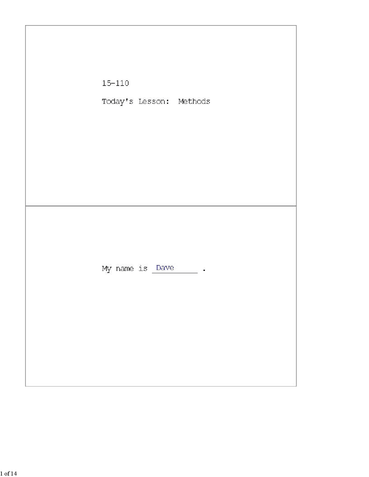 Methods Lecture Notes Computer Science Docsity