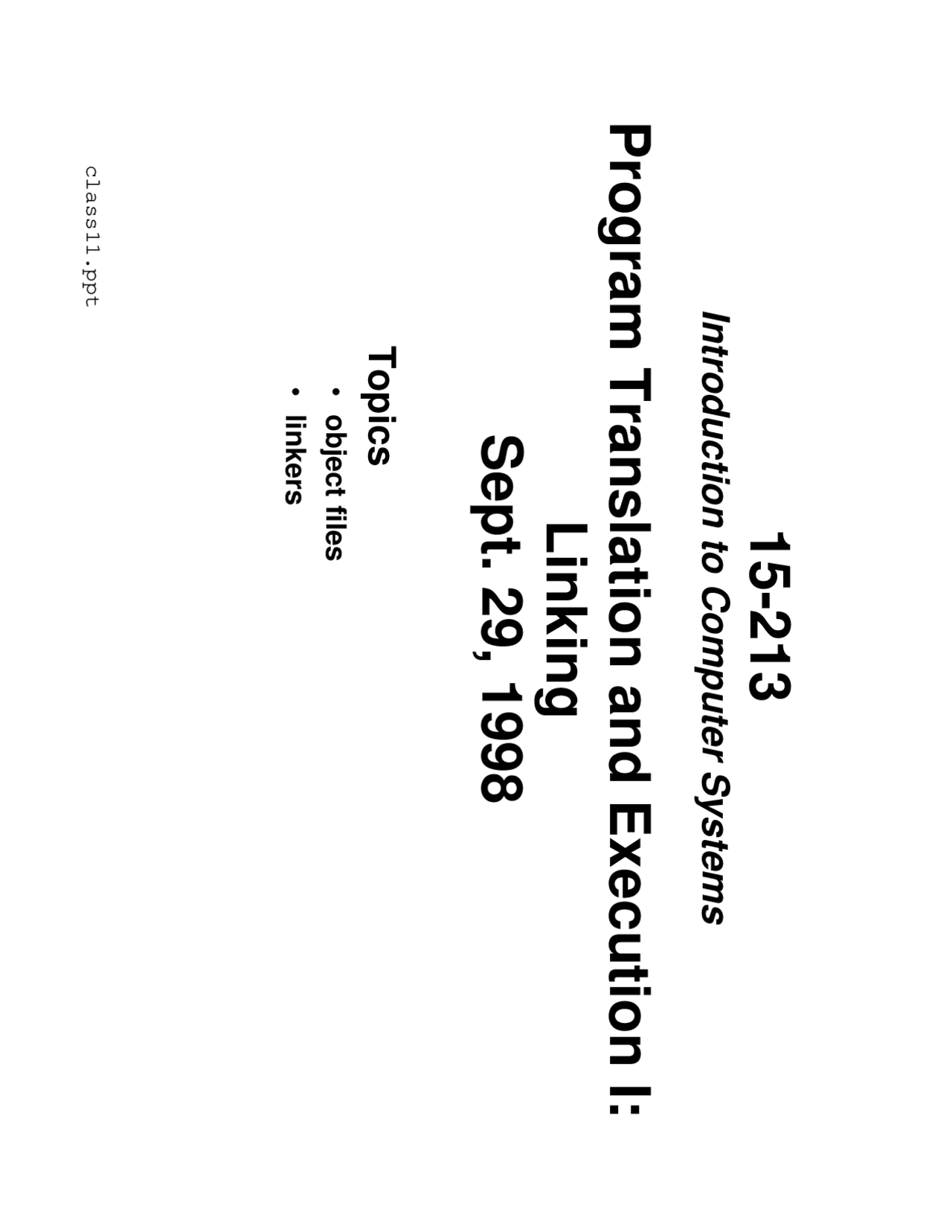 Linking Lecture Slide Computer Science Docsity