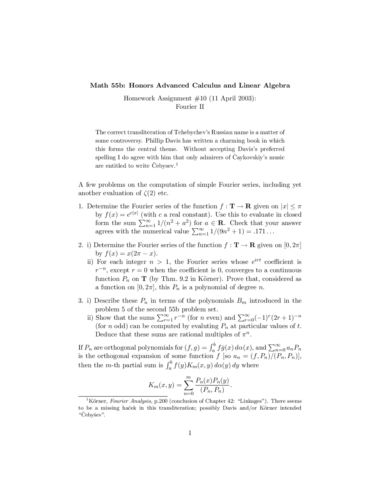 Adavnced Calculus and Linear Algebra 10, Exercises - Mathematics - Docsity
