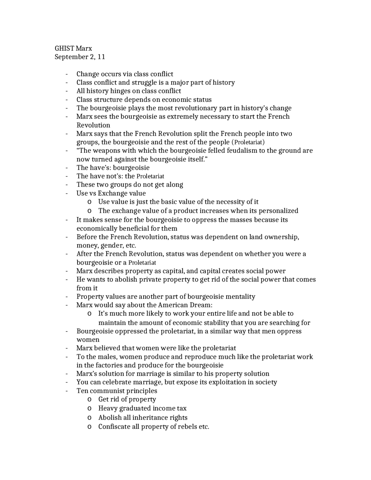 Marx Critical Issues Recent Global History Ghist 150h Docsity