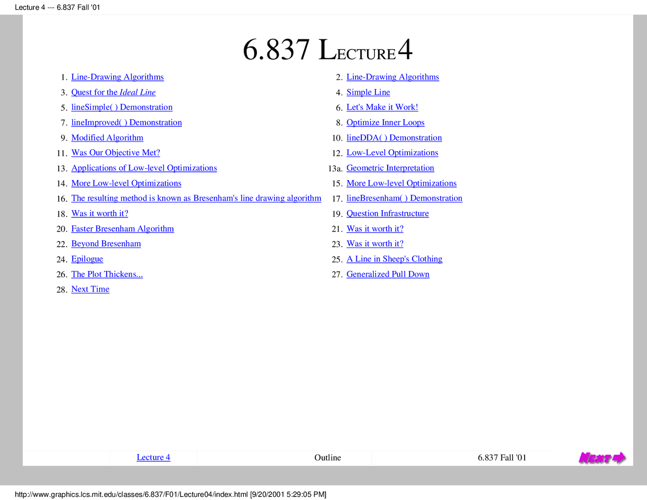 Line Drawing Algorithms, Lecture Notes - Animation | Study notes ...