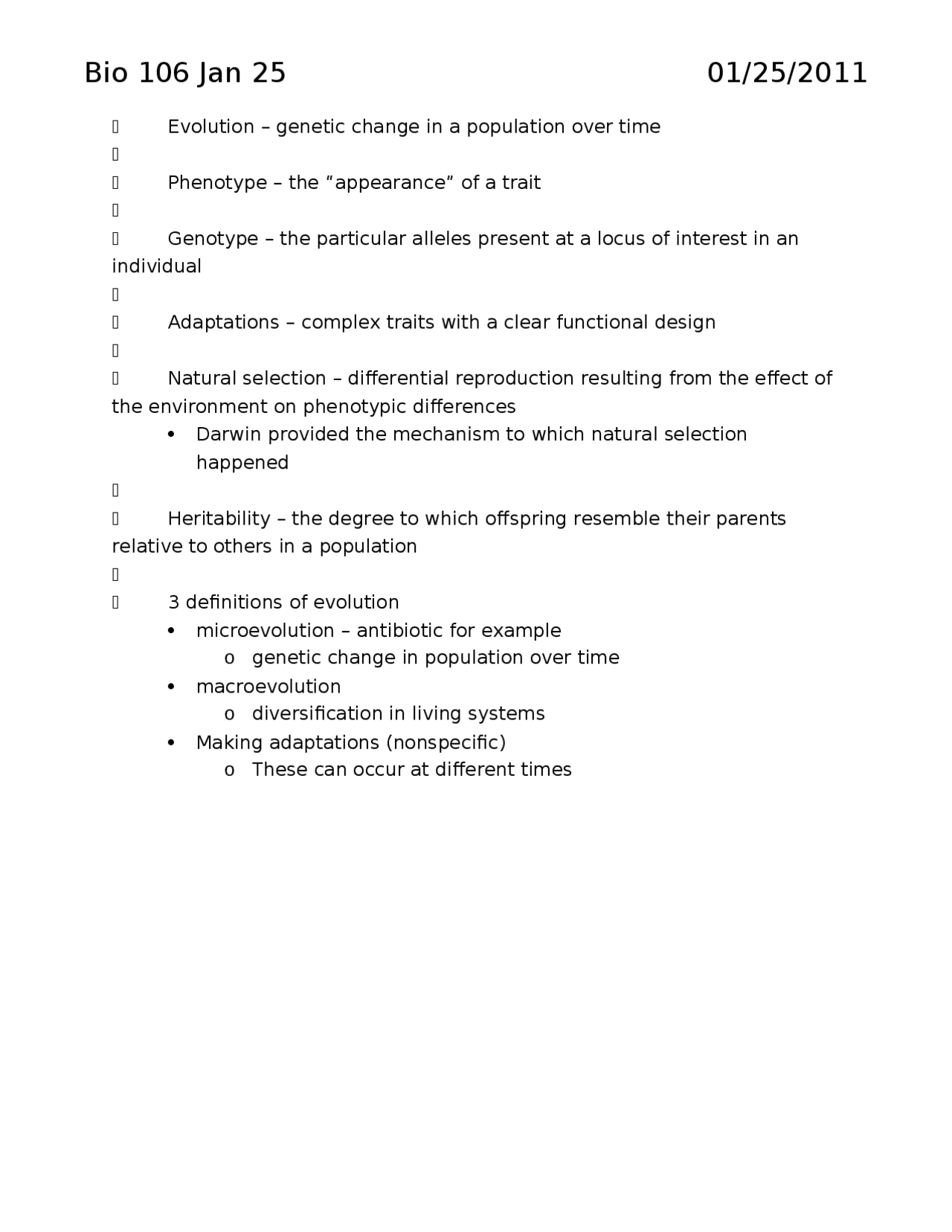 Basic Biology Glossary - Principles of Biology II | BSCI 106 - Docsity