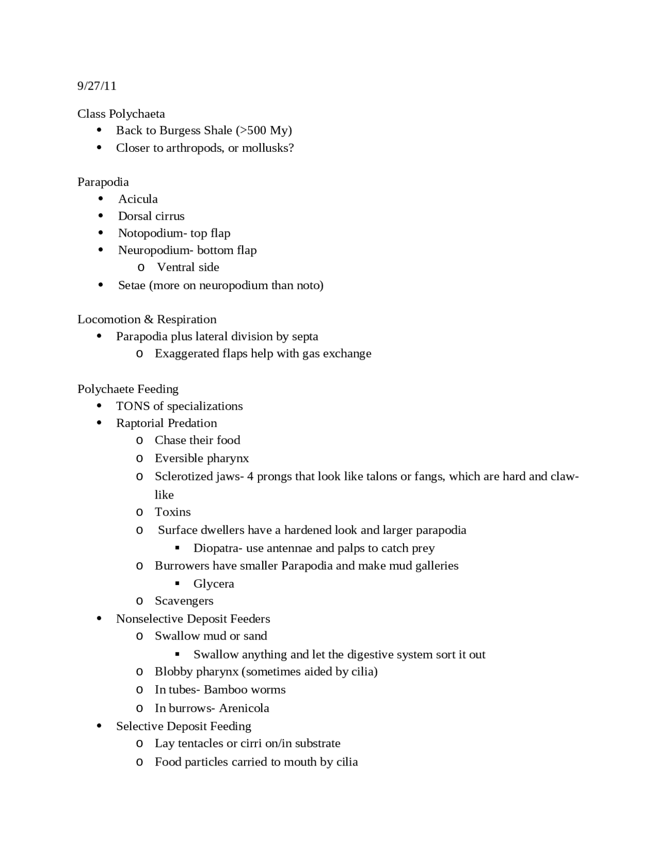 Exam 2 Notes - Invertebrate Zoology | BIOL 4154 | Study notes Zoology ...