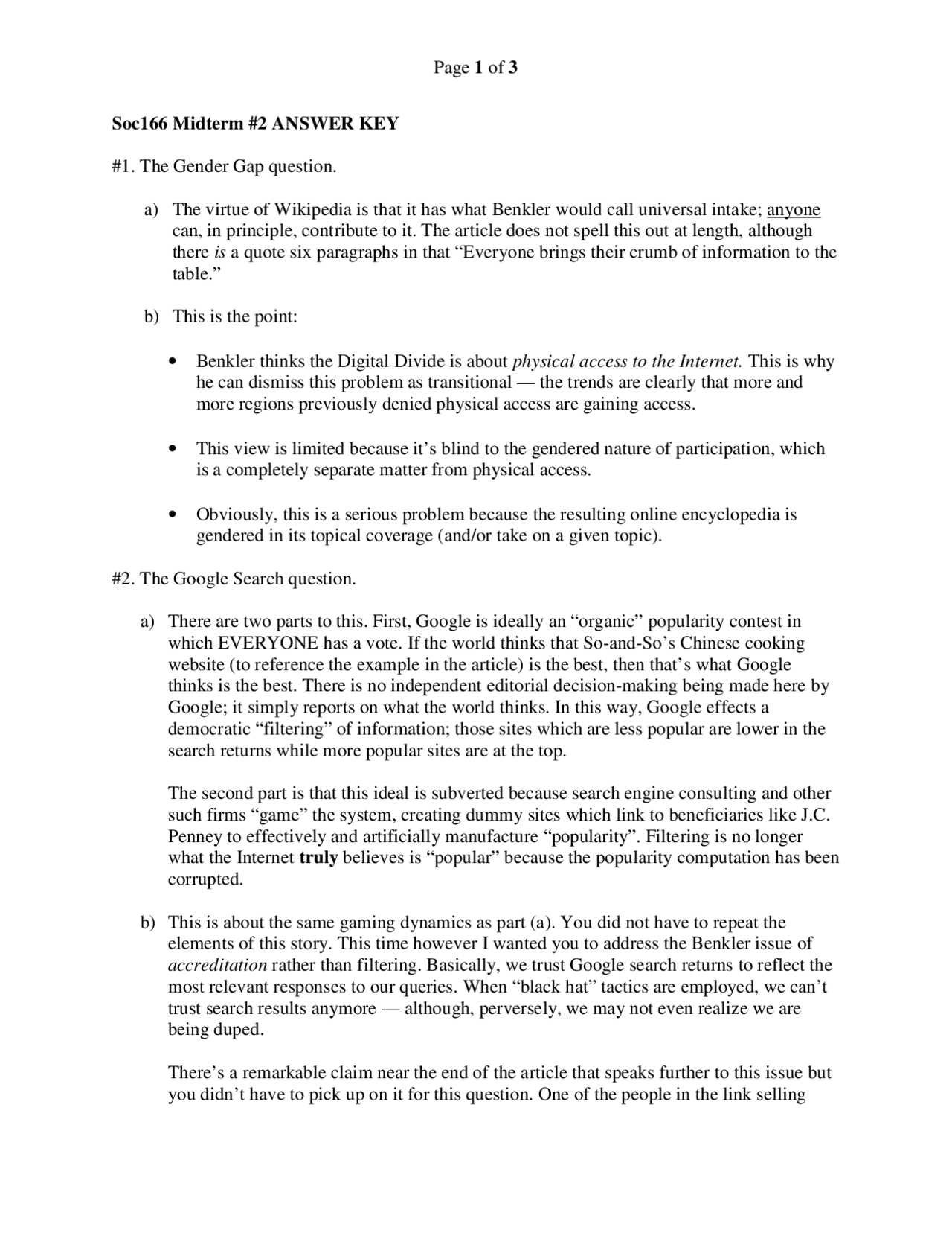 Midterm Exam 2 With Answer Key Intermediate Microeconomic Theory