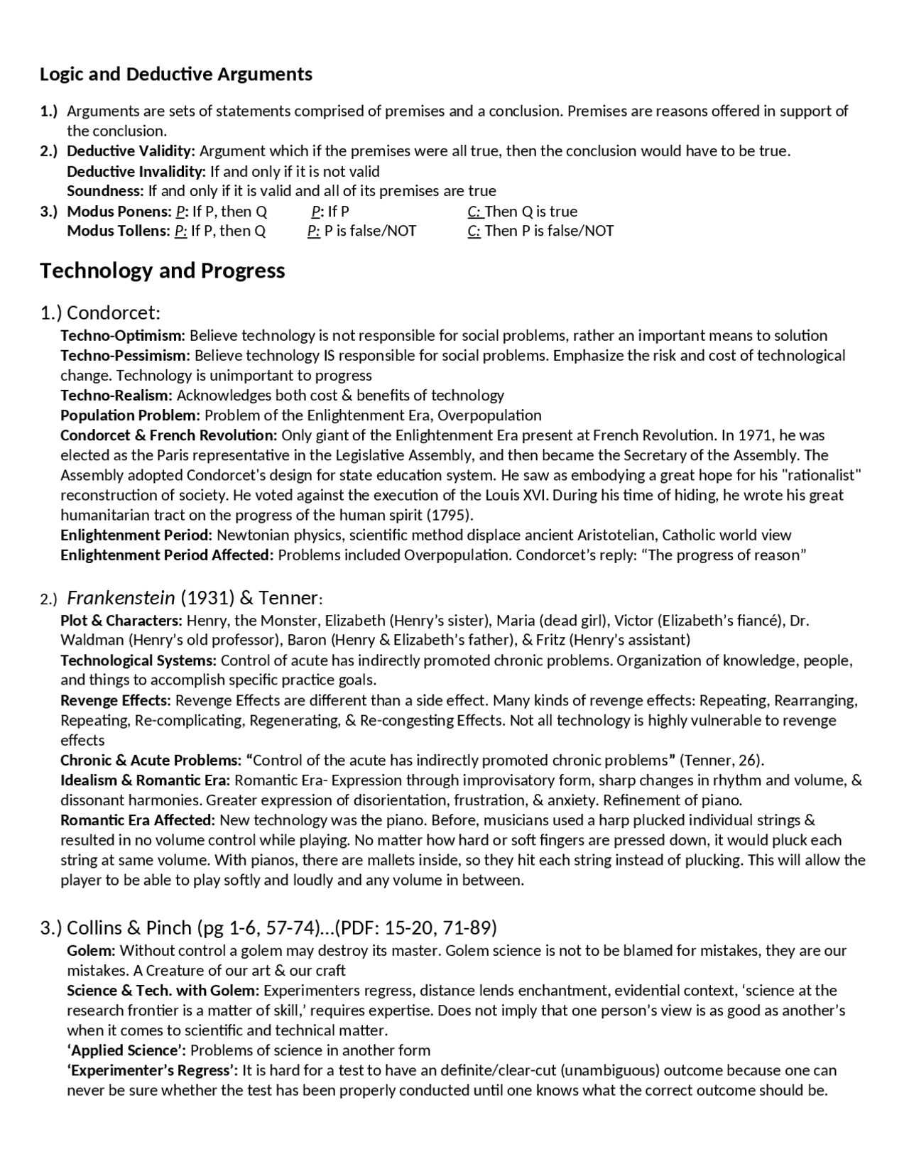 Notes On Logic And Deductive Arguments Self Society And Technology