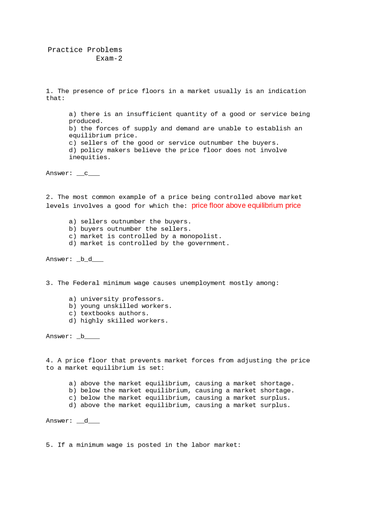 68 Practice Problems On Microeconomic Principles With Solution Econ