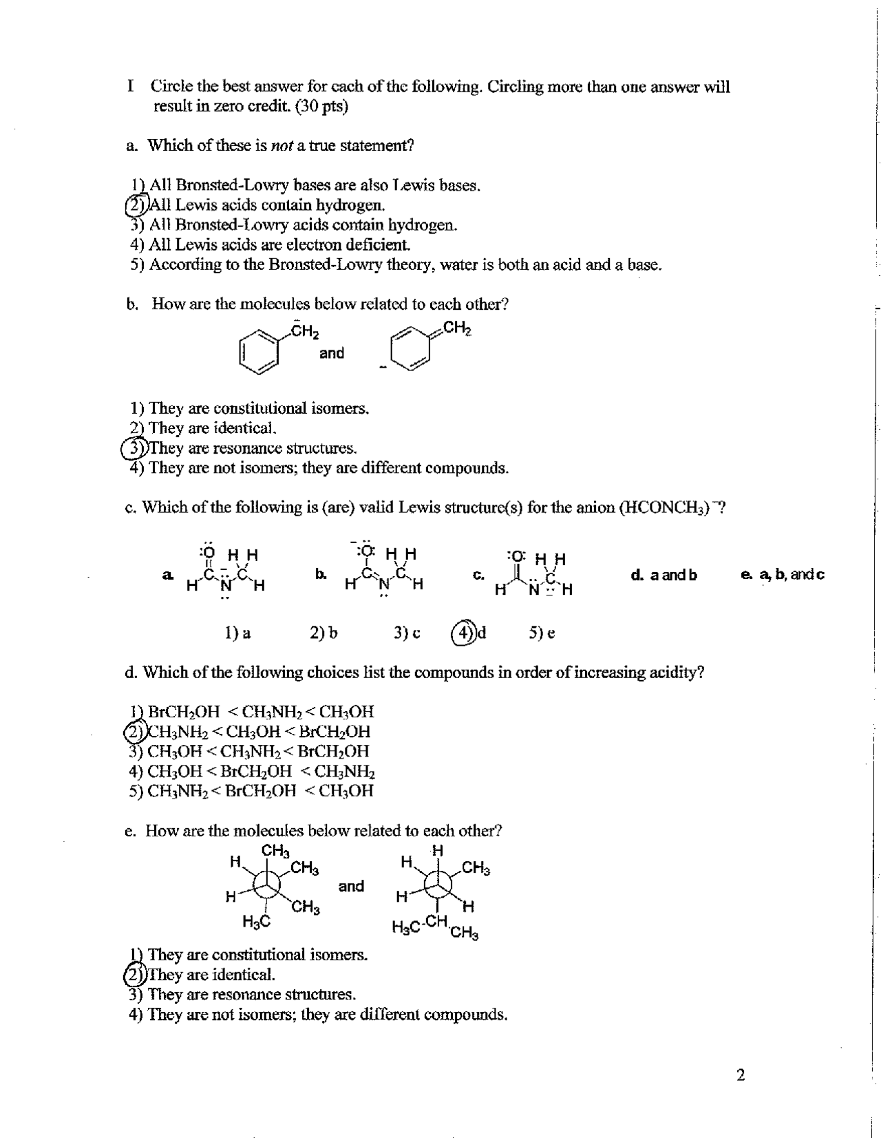 7 Questions with Solutions in Organic Chemistry I - Exam 1 | CHEM 232 ...