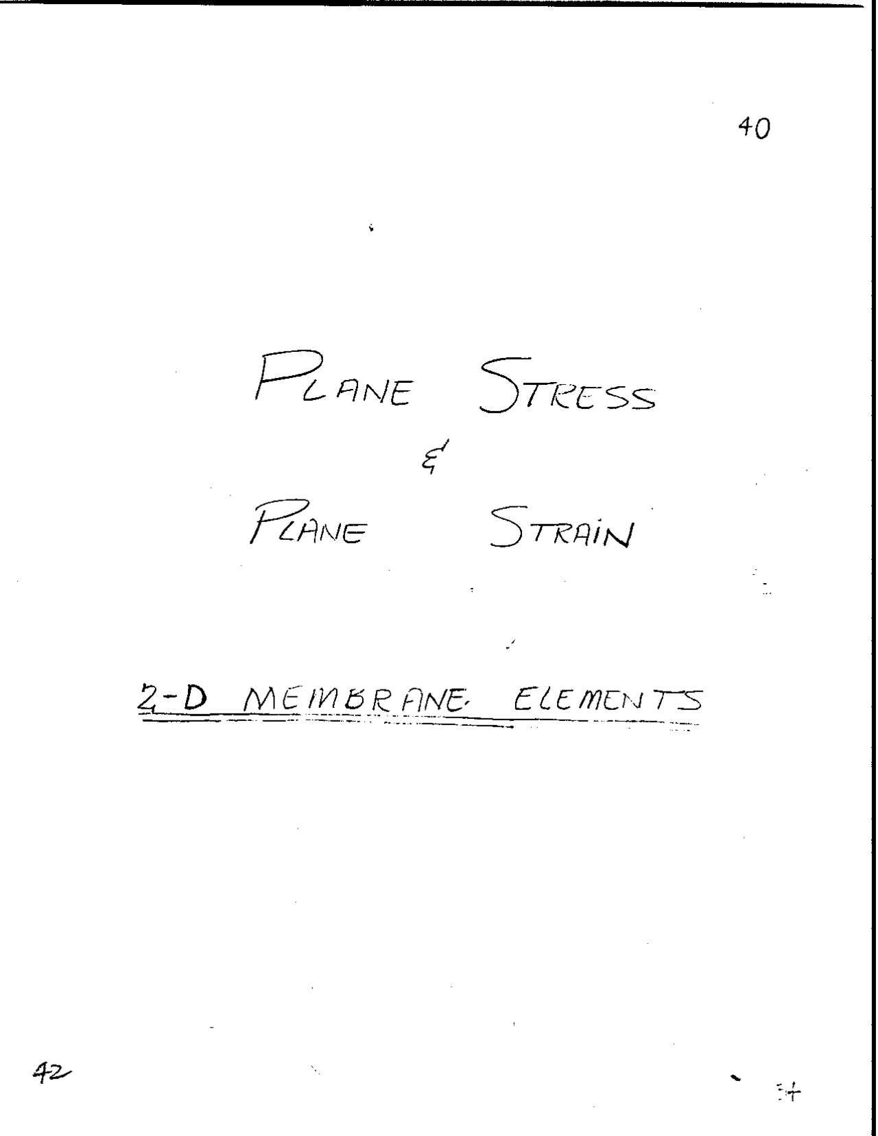 Handwritten Notes on Plain Stress Strain | EML 4535 - Docsity