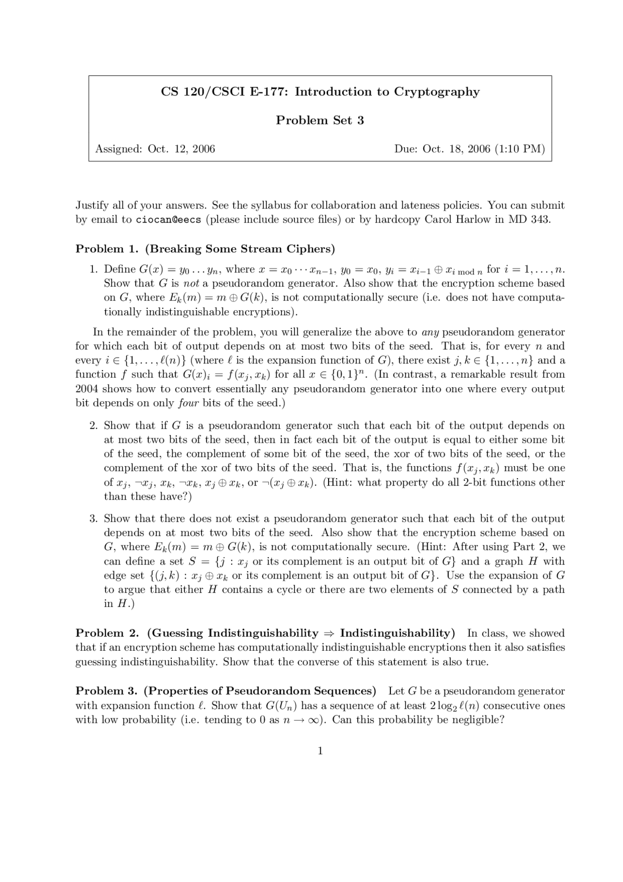 Cryptography 3 Exercises Computer Science Docsity