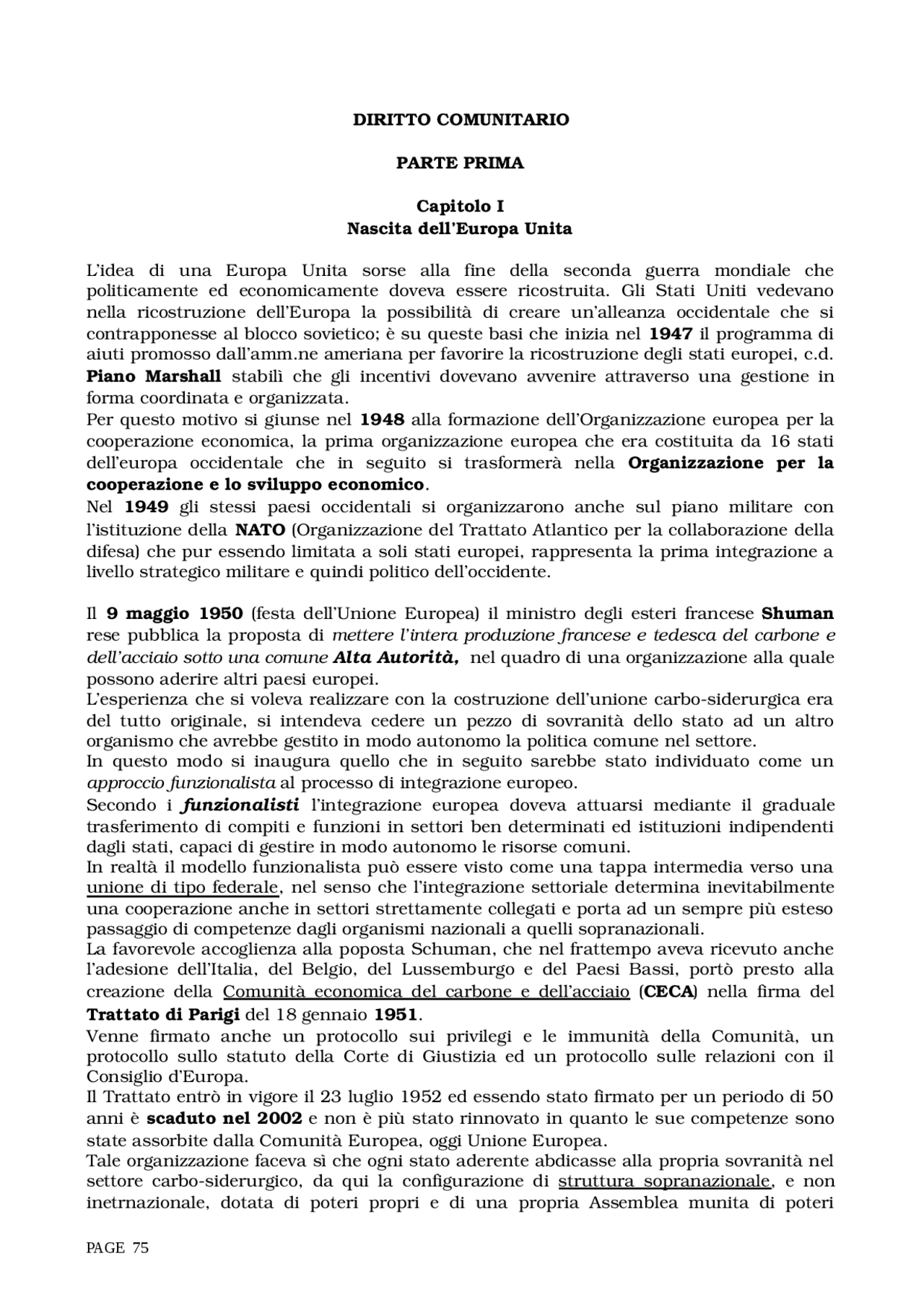 Compendio di Diritto Comunitario - Simone - Docsity