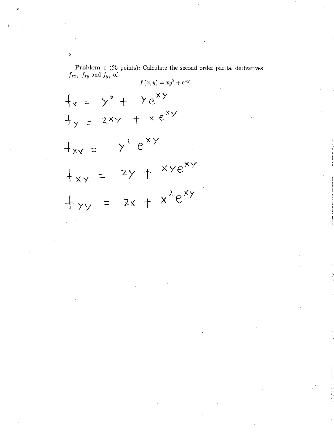 Exam 1 For Derivations Calculus Iii Math 2401 Docsity
