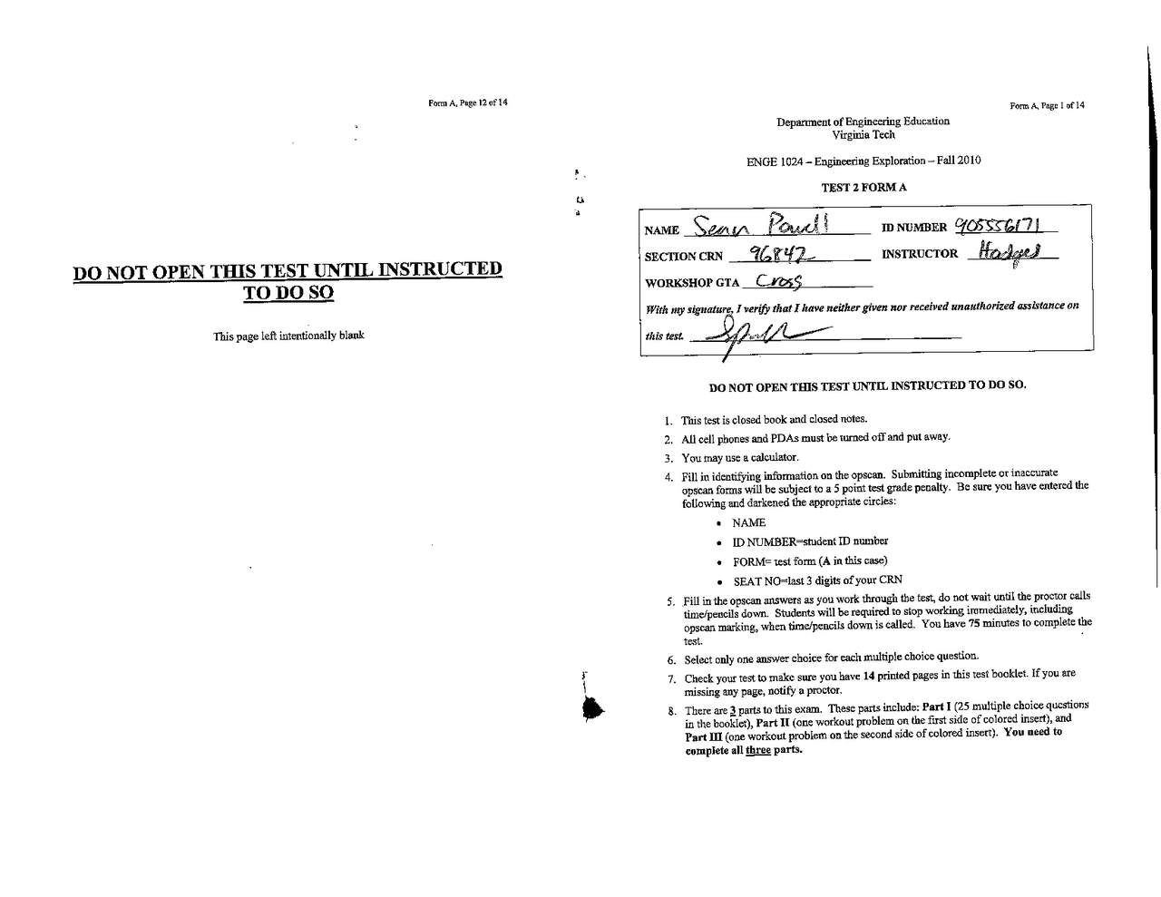 Engineering Exploration Paper Solved Enge 1024 Docsity