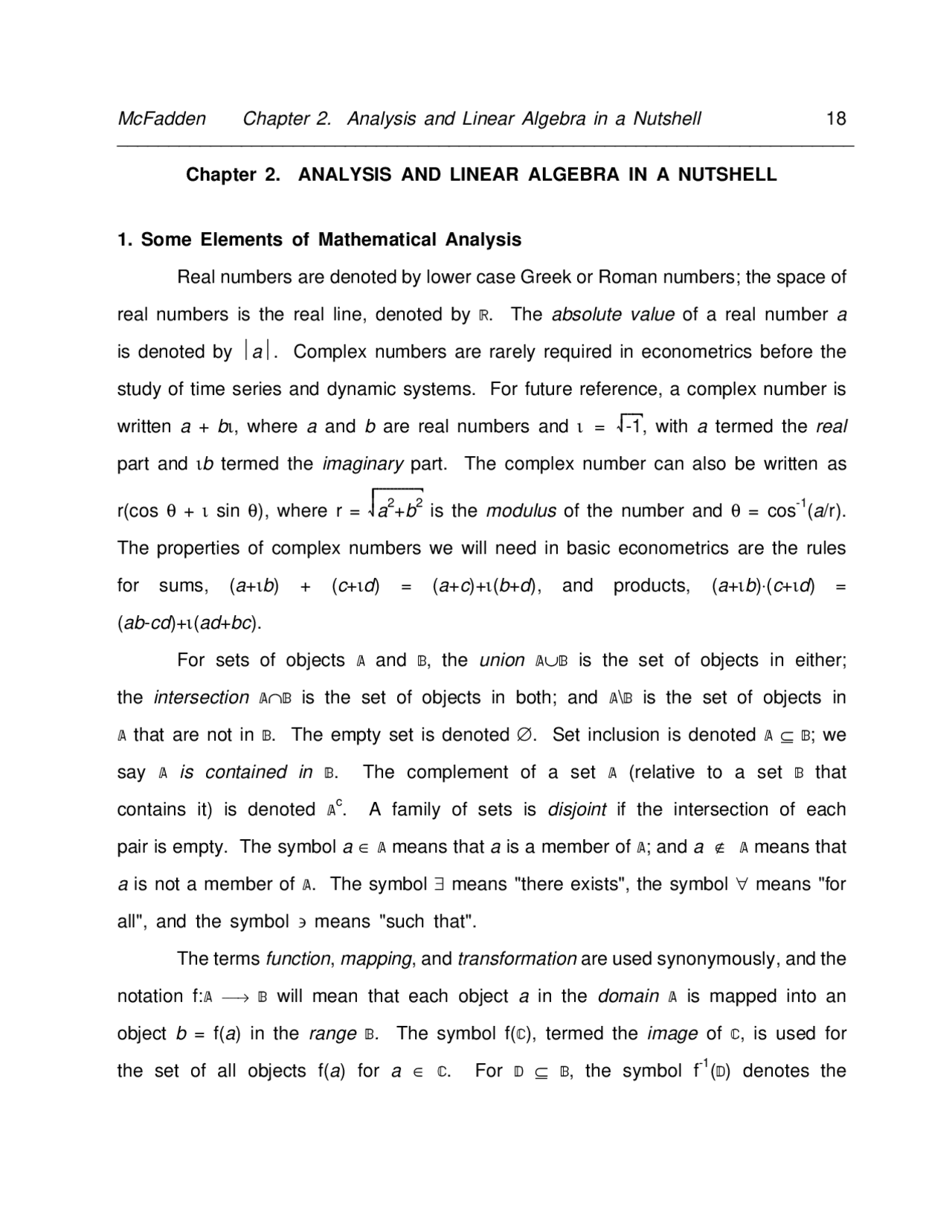 Econometric Tools Analysis And Linear Algebra In Nutshell Lecture