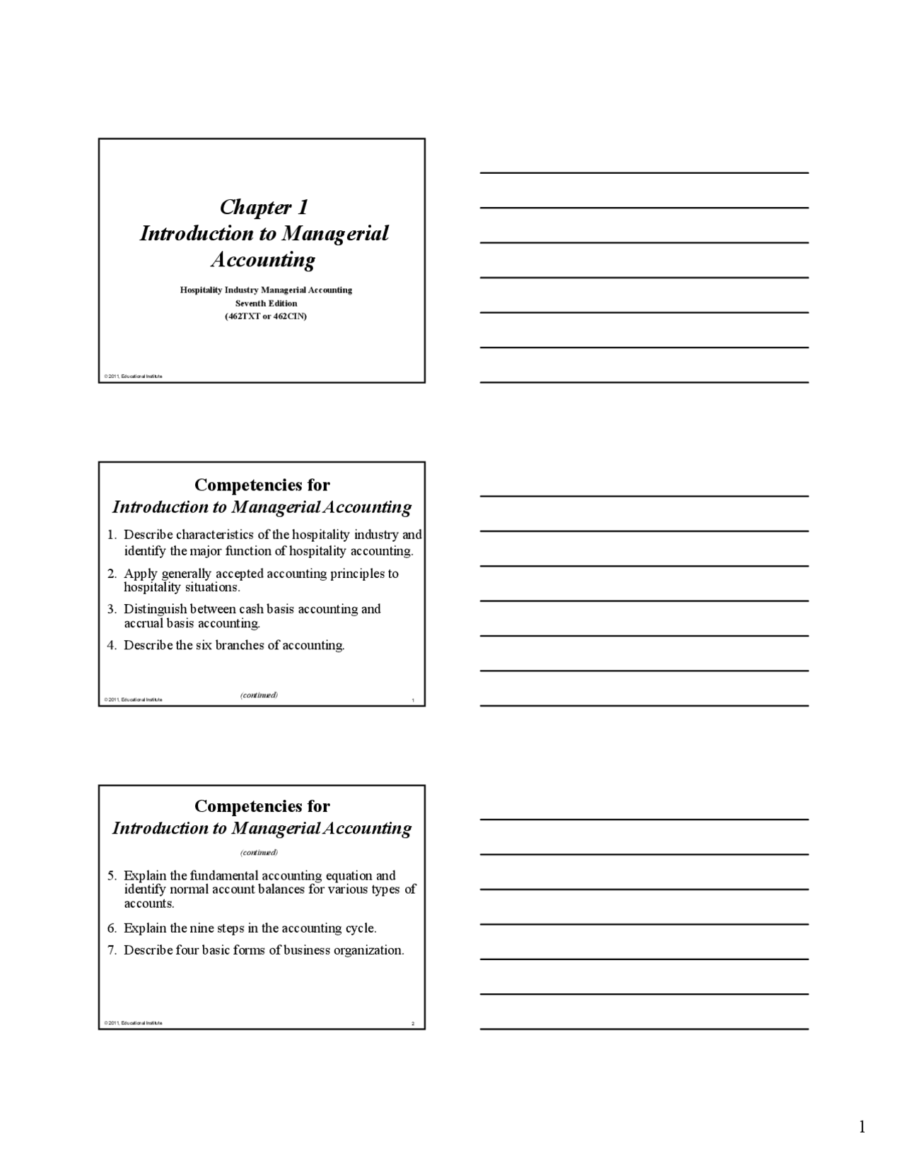 Introduction To Managerial Accounting Lecture Slides Hft 3431 Docsity