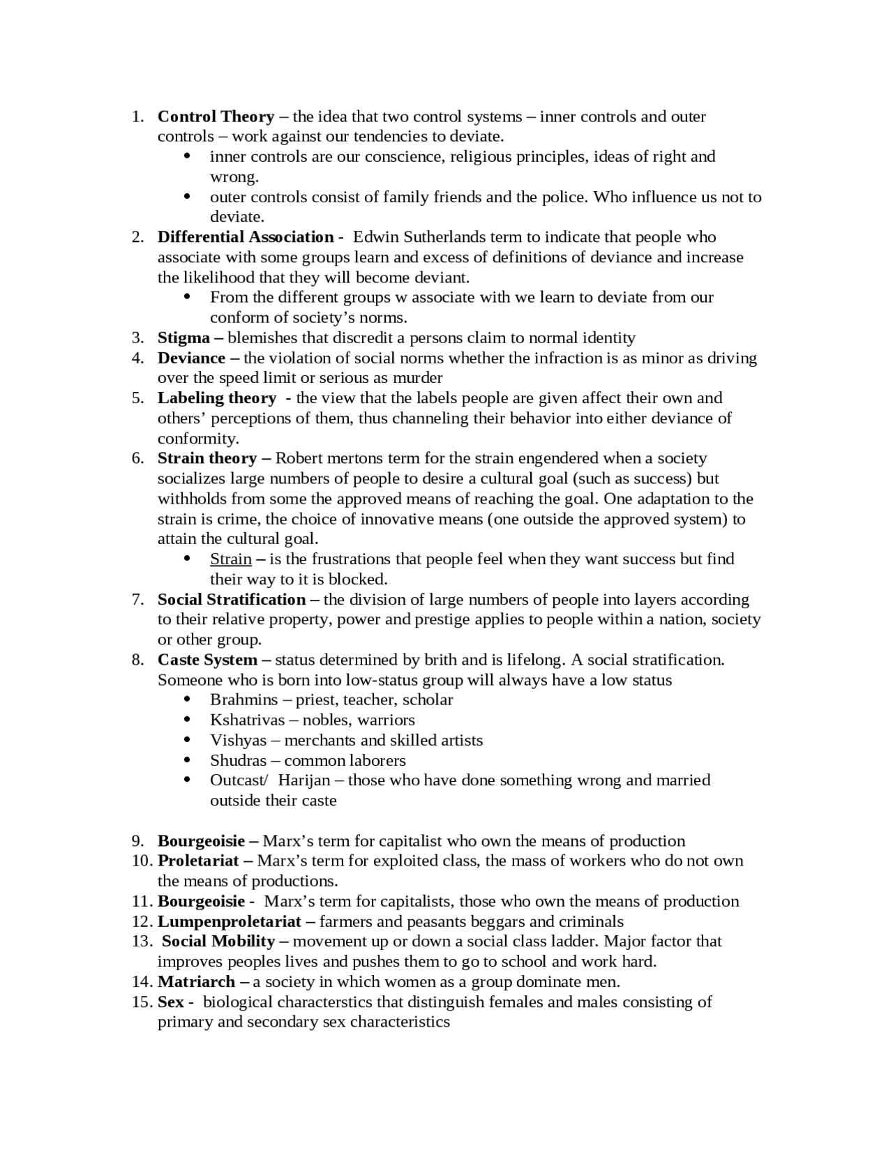 Sociology Test 3 Study Guide - Introduction to Sociology: Honors | SOC ...