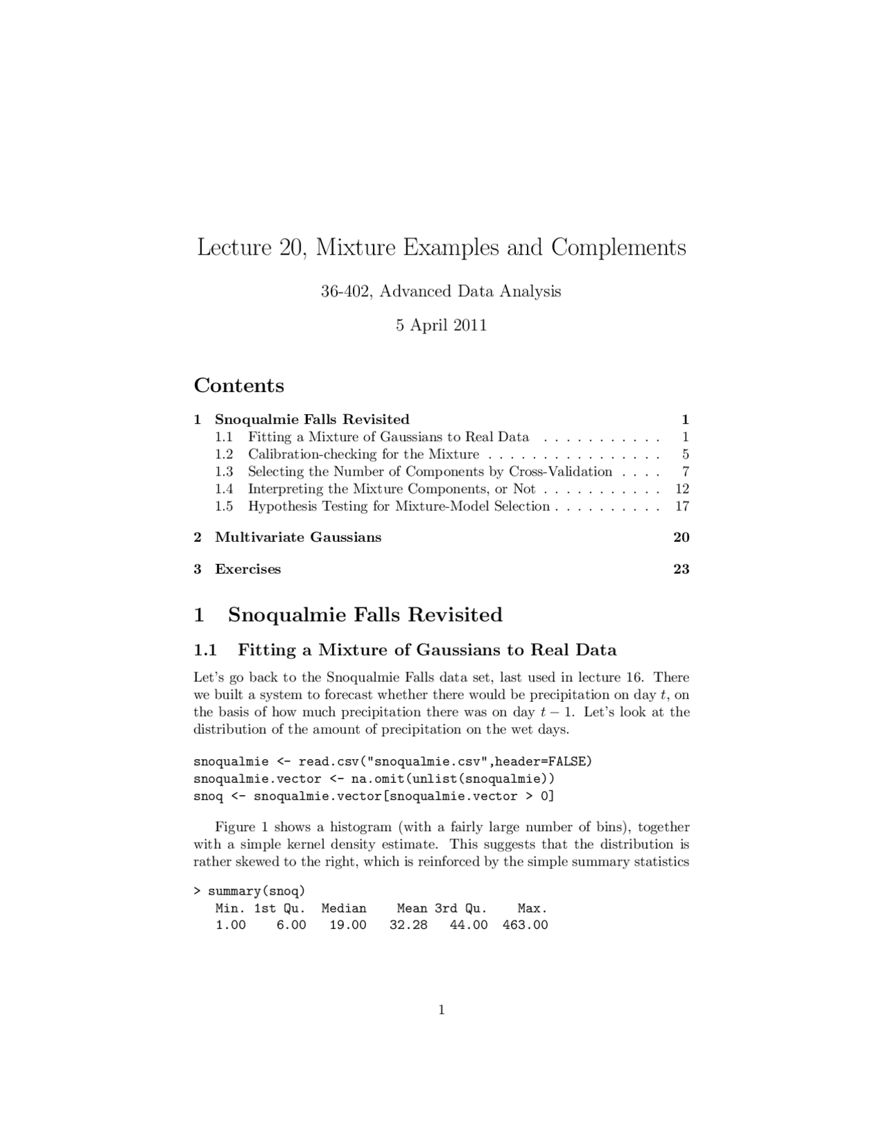 Data Analysis Mixture Examples And Compliments, Lecture Slide - Engineering | Slides Advanced ...