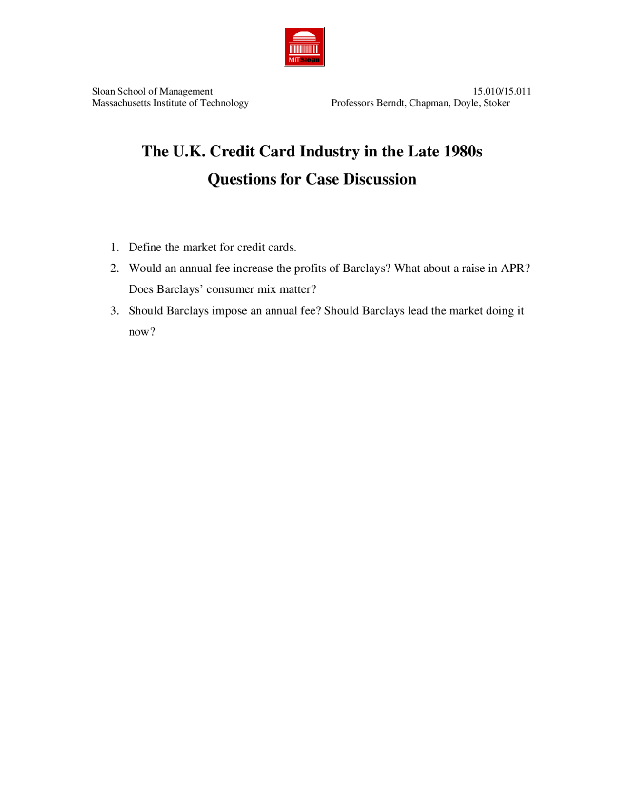 Credit Card Overview, Lecture Notes - Economics - Docsity