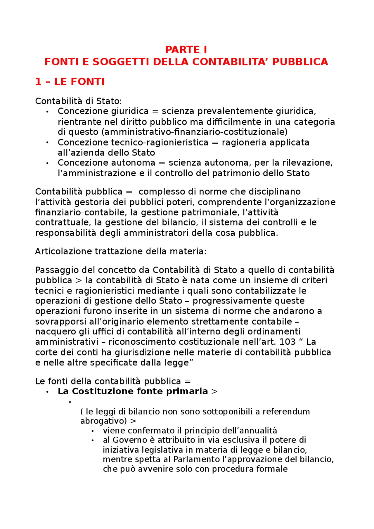 Contabilità Di Stato I Parte Docsity