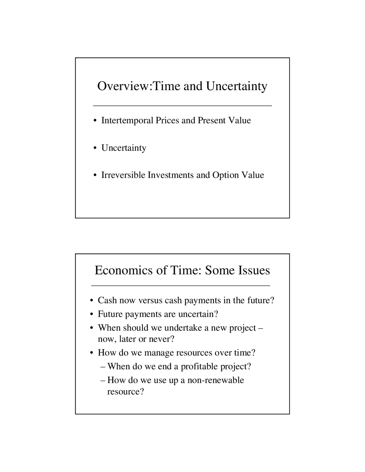 Time Uncertainty, Lecture Notes - Docsity