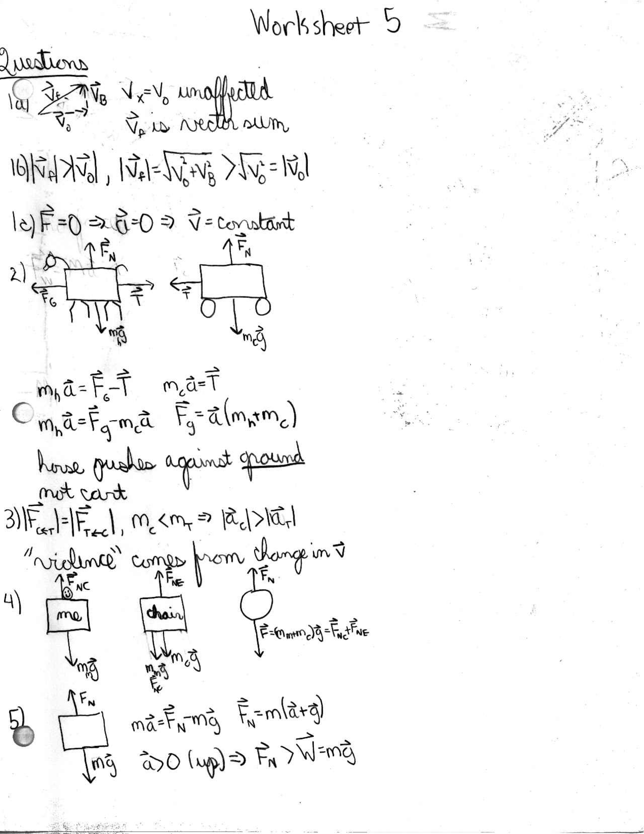Mechanics Force and Newton's Laws - Exercises - Physics - Docsity