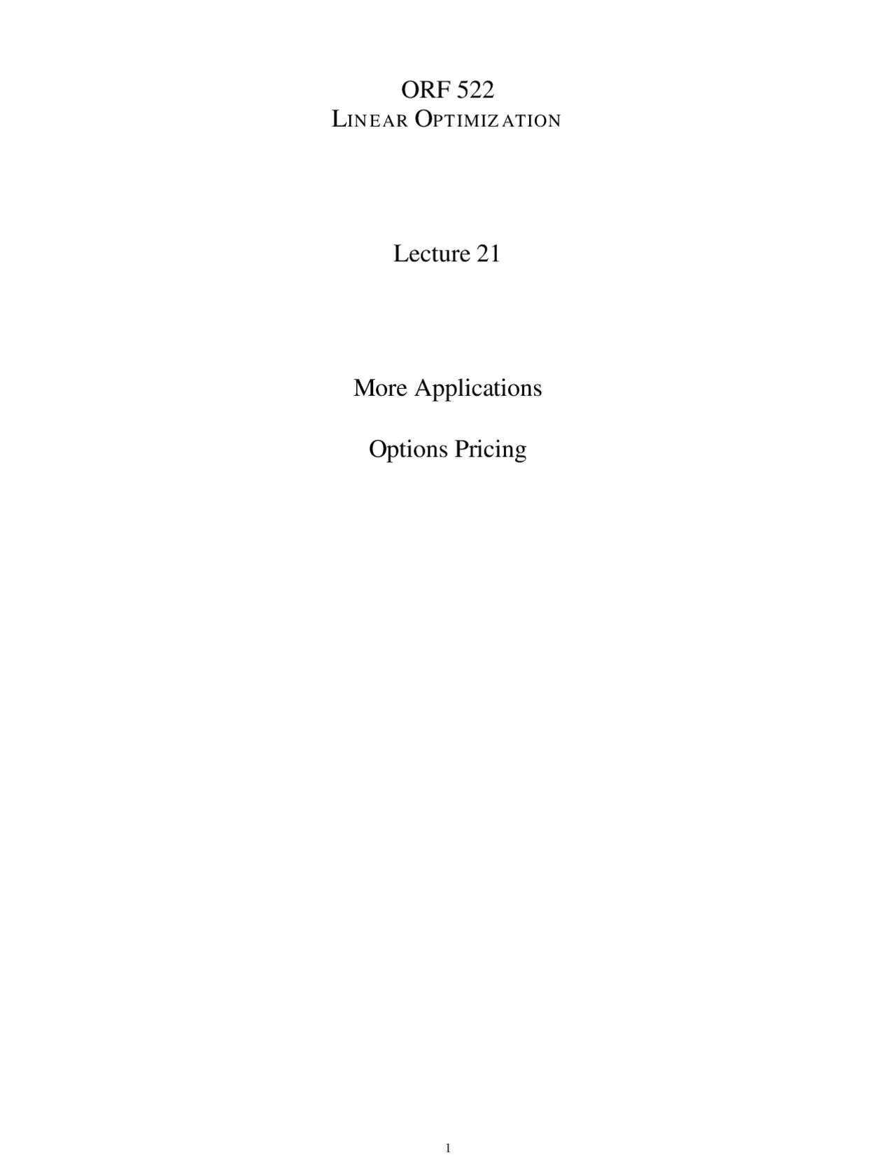 Linear Programming Linear Optimization Lecture Notes Mathematics