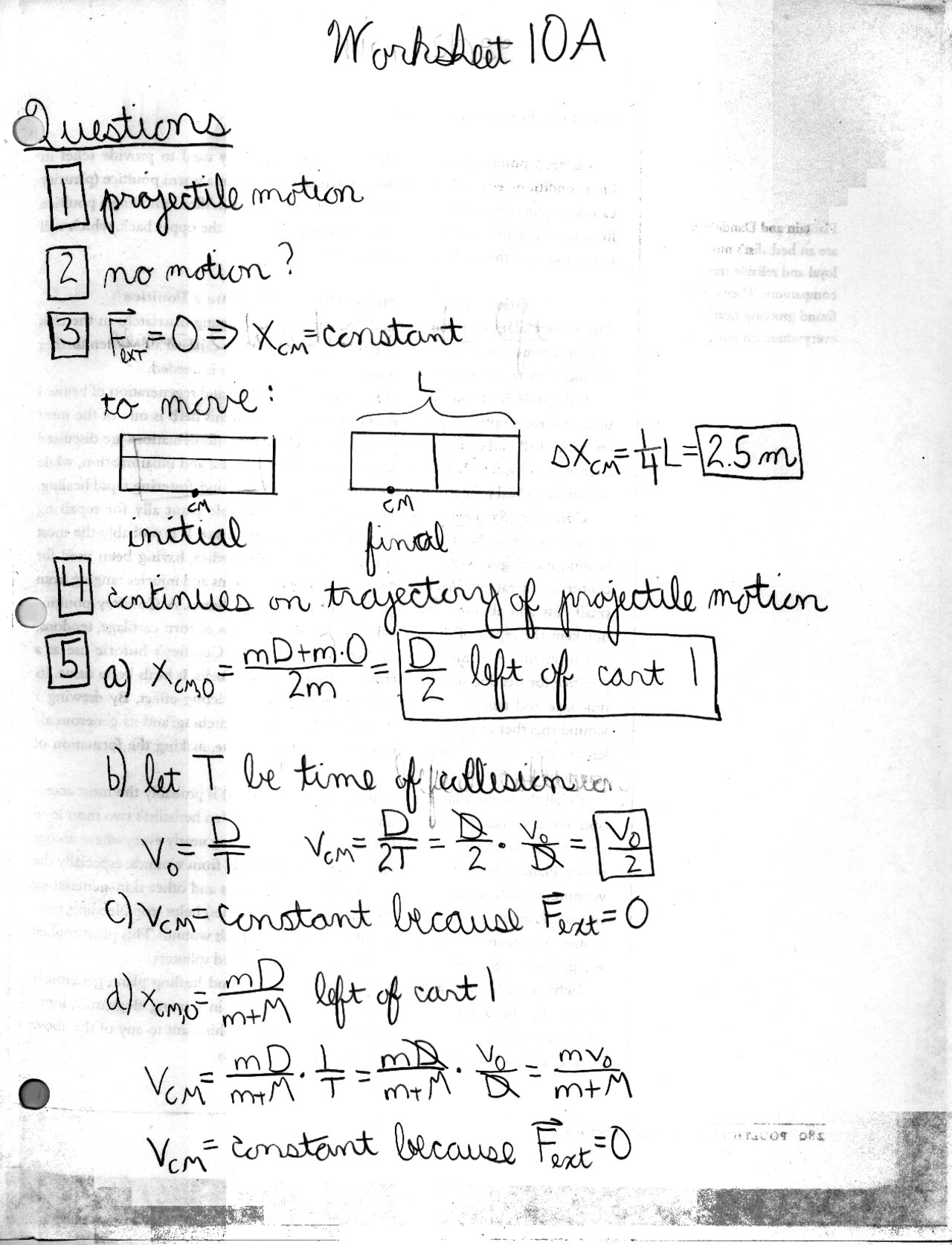 Mechanics Gravitational Potential Energy - Exercises - Physics - Docsity