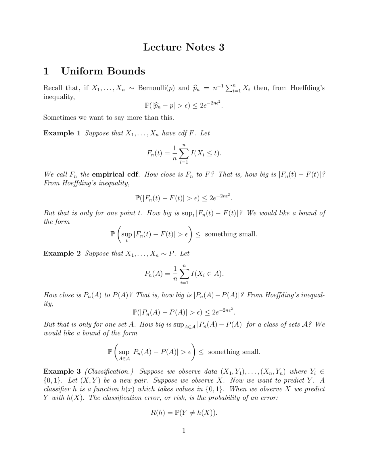 Uniform Bounds, Lecture Notes - Mathematics | Study notes Probability ...