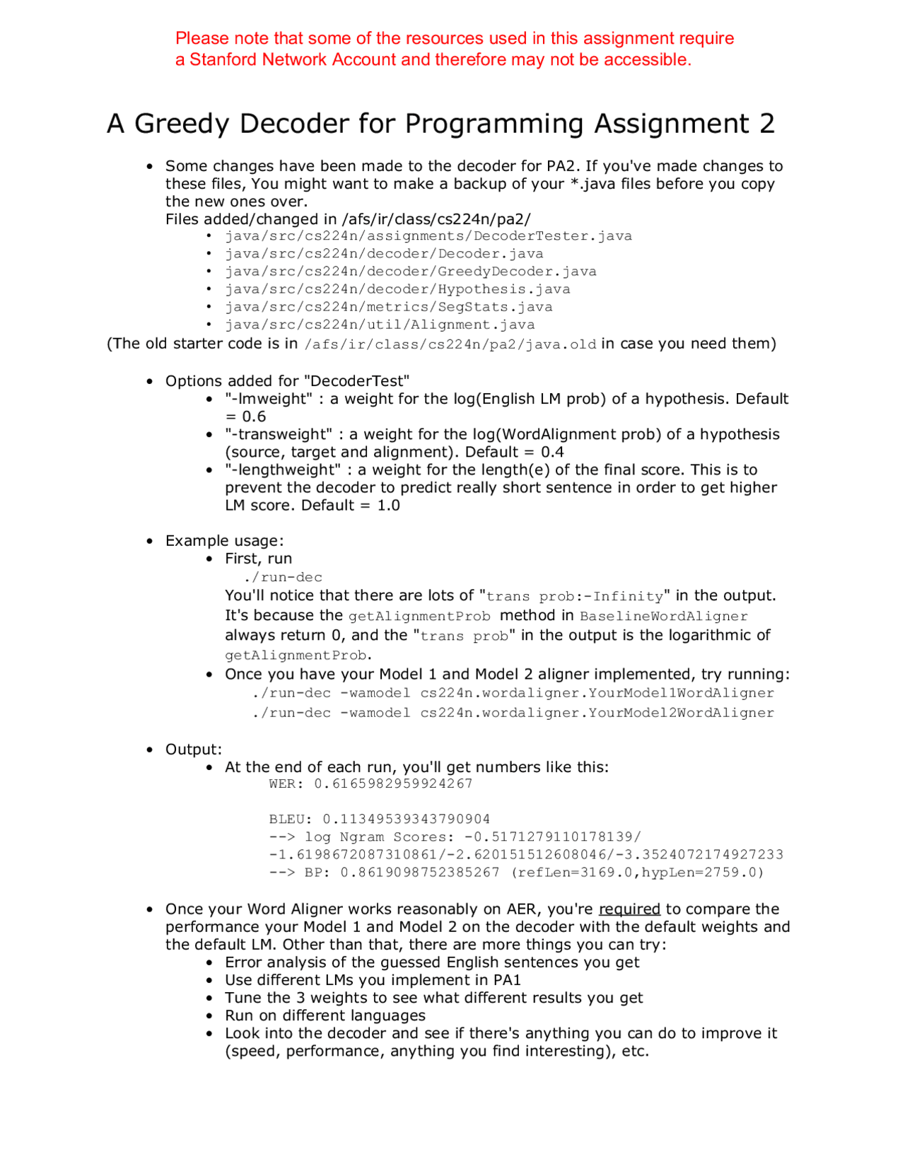 Programming Assignment 2: A Greedy Decoder - Natural Language ...