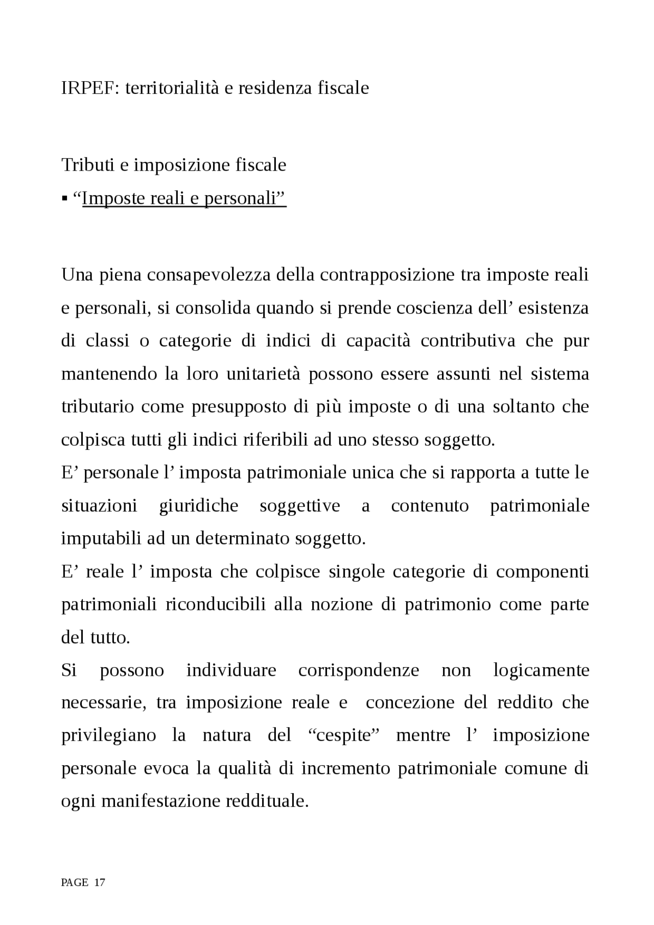 Definizione Irpef Docsity