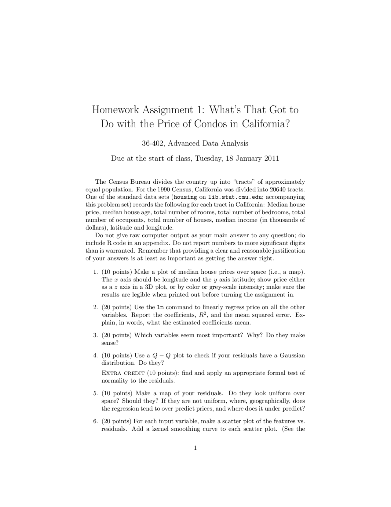 Data Analysis Introduction To Class Exercises Engineering Docsity