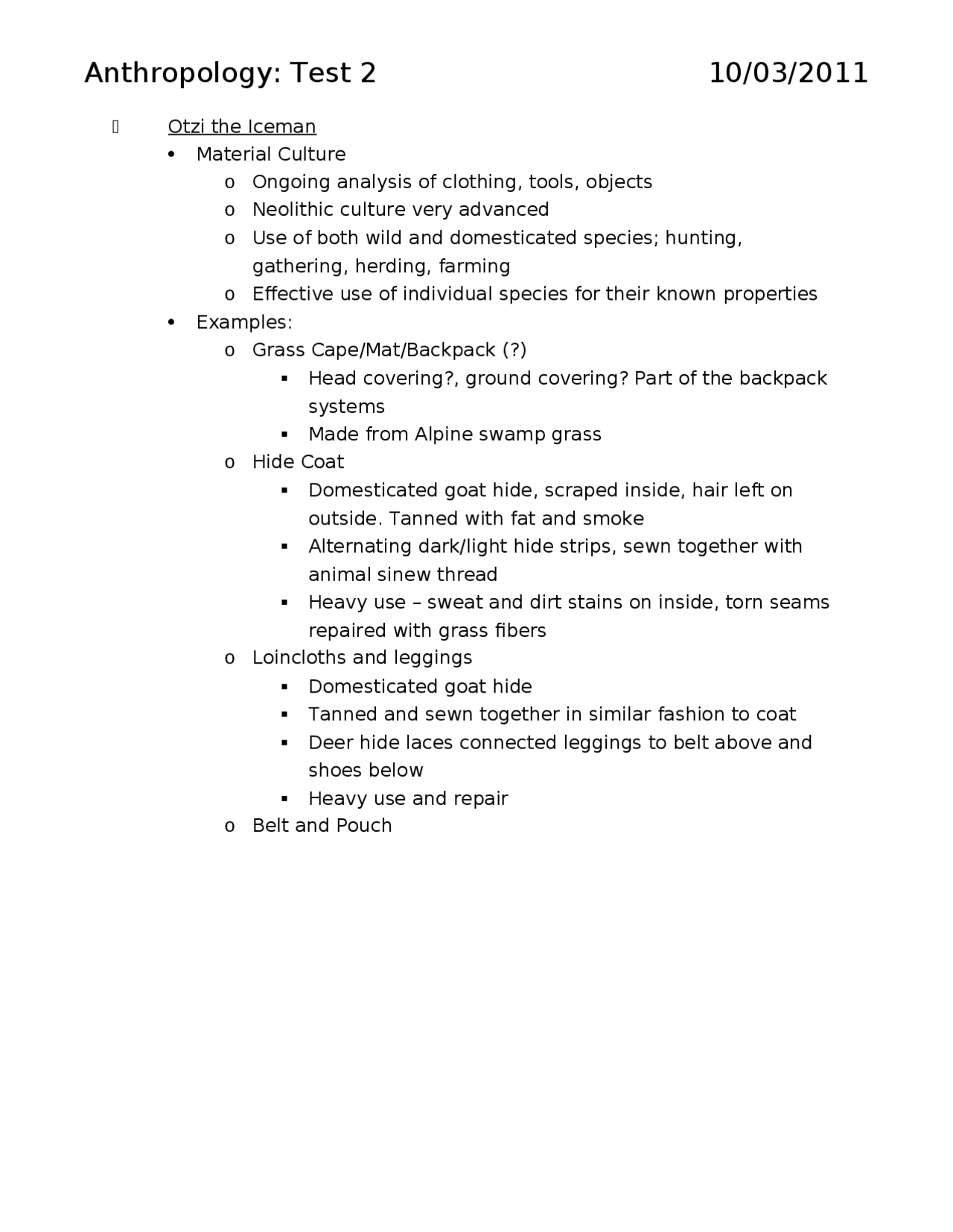 Introduction To Anthropology Notes For Exam 2 Anth 1102 Docsity
