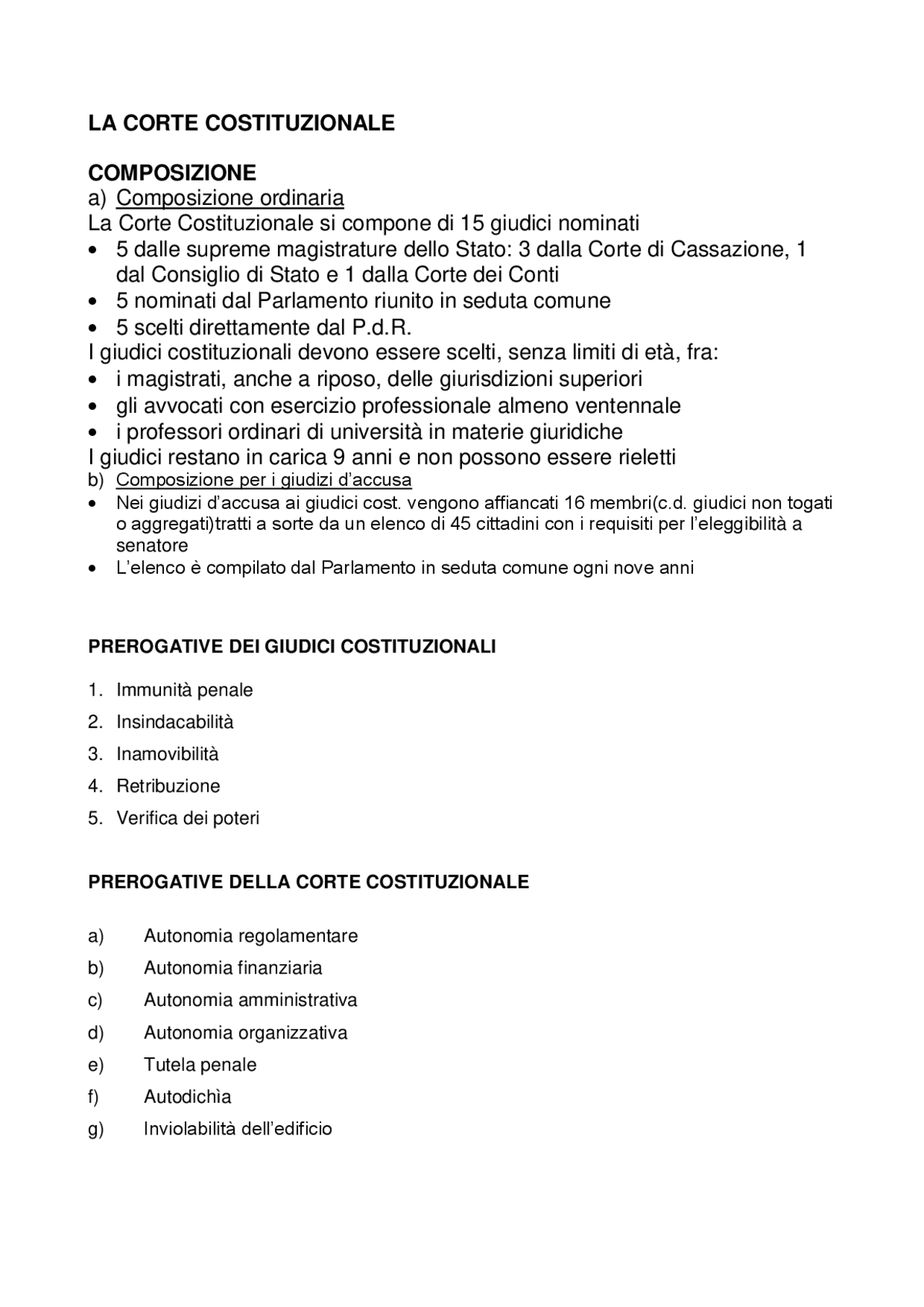 Corte Costituzionale Docsity