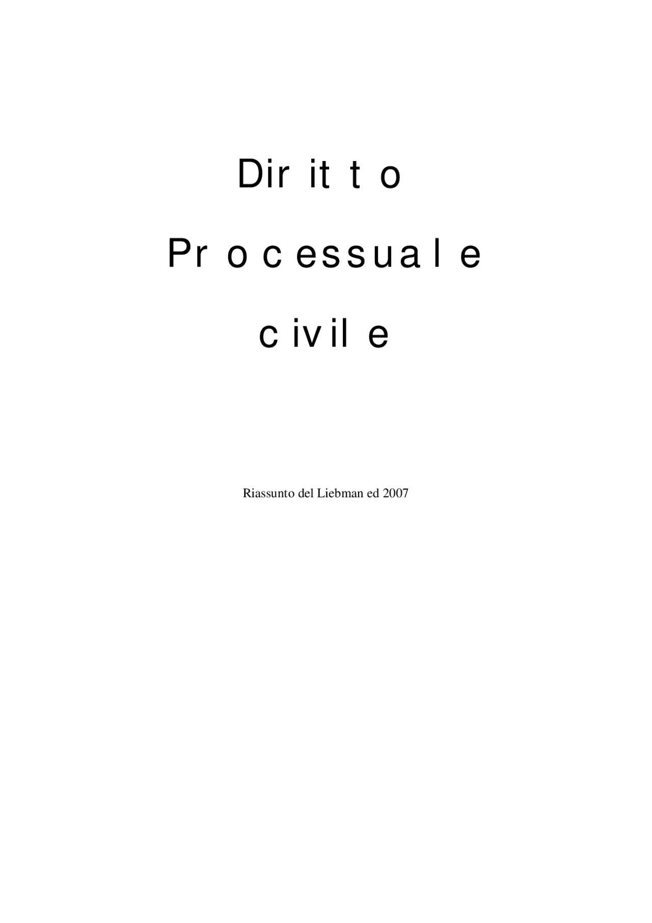 Procedura Civile Liebman 2007 Appunti Di Diritto Processuale Civile