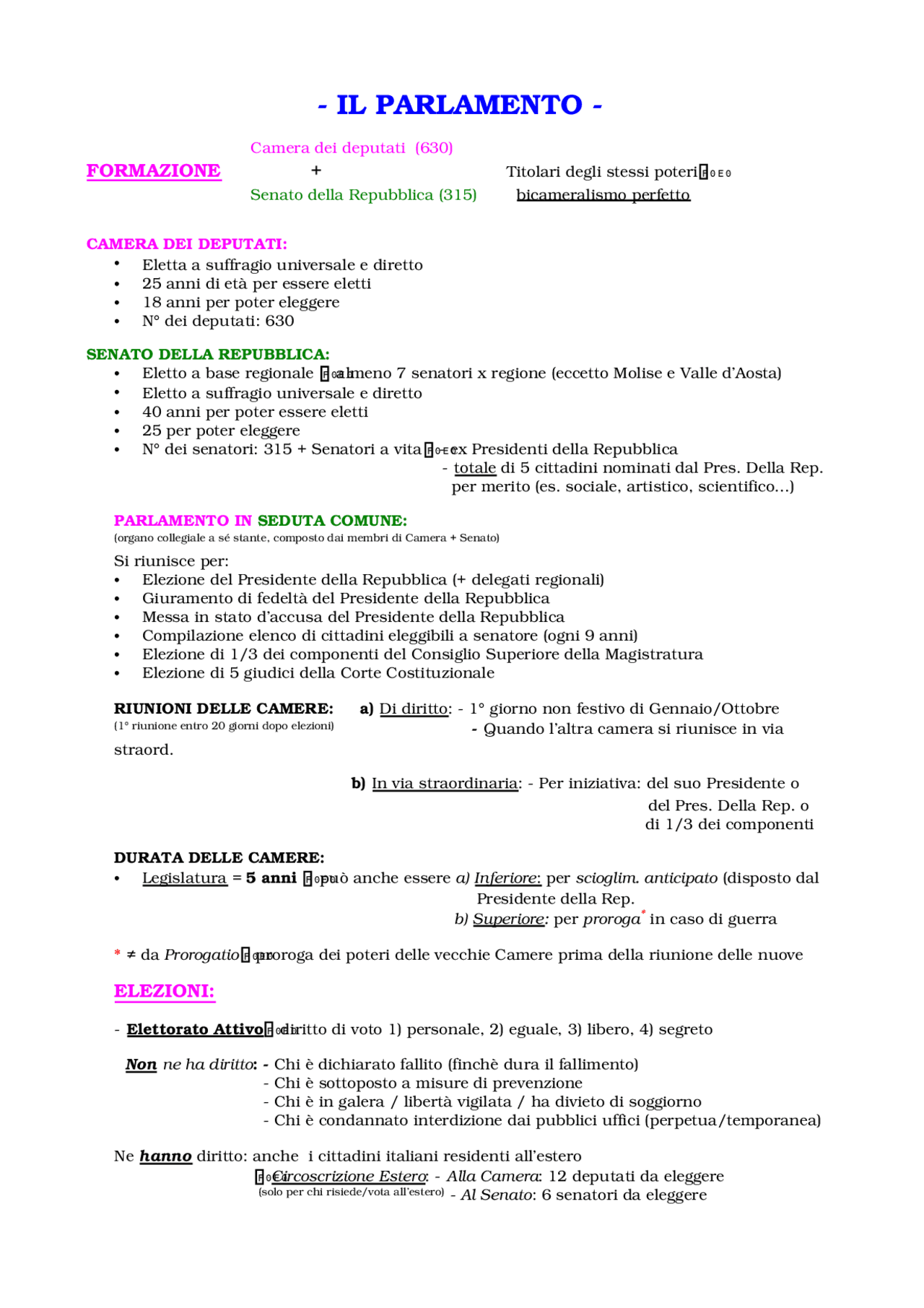 Manuale Breve Di Diritto Costituzionale Mezzetti Parlamento Docsity