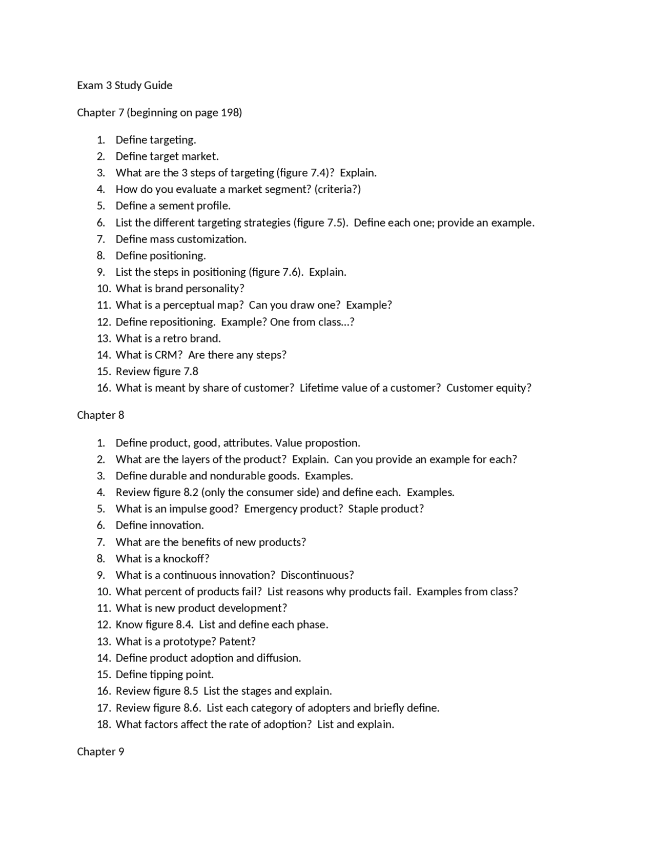 Exam 3 Study Guide - Principles of Marketing | MKT 3013 | Study notes ...