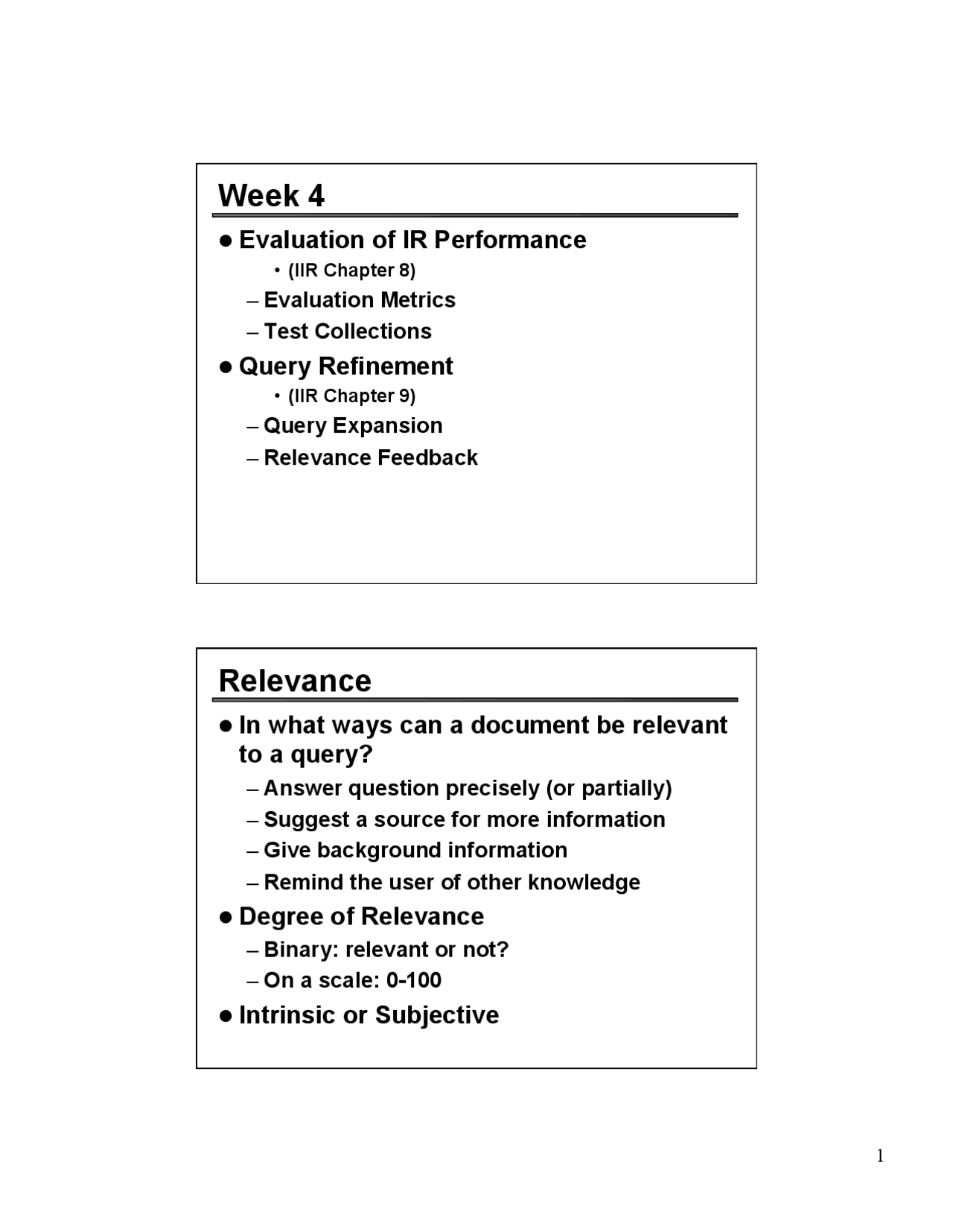 Information Retrieval Performance Lecture Slides Computer Science