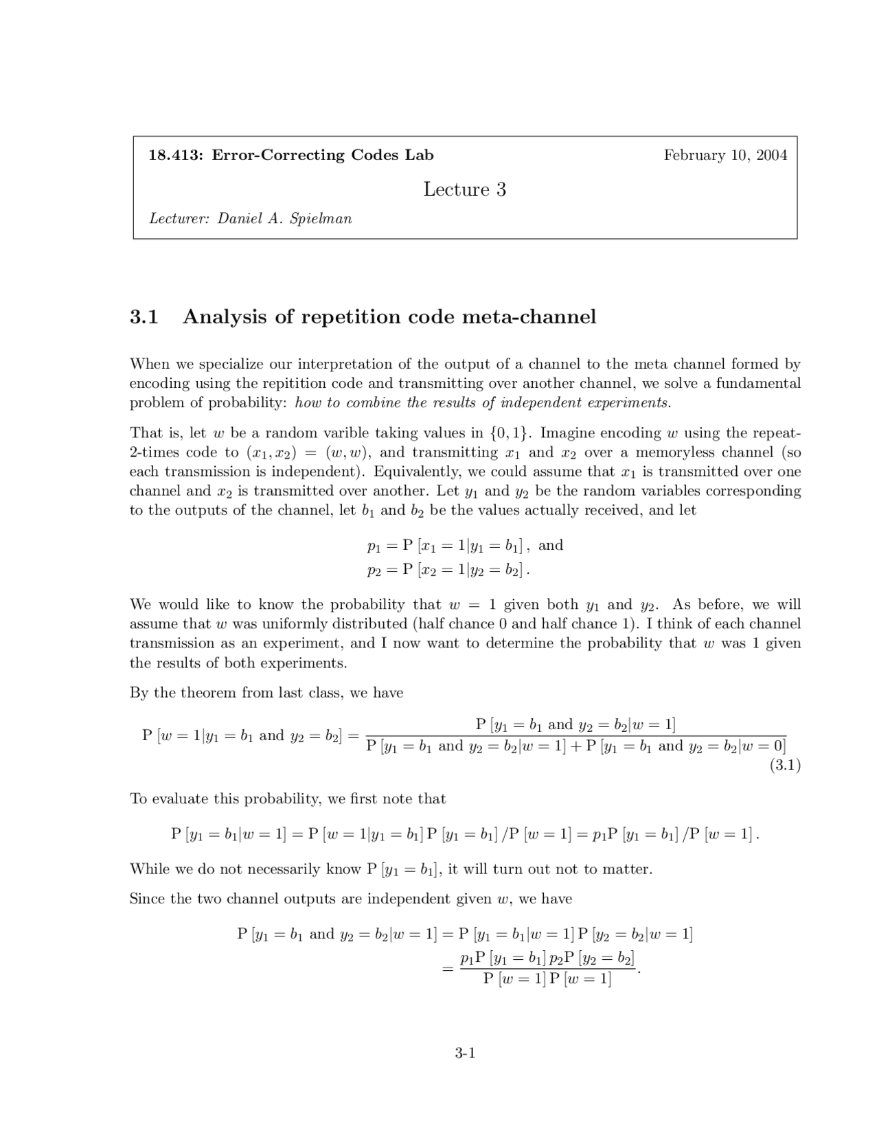 Error Correcting Codes Lab 03 Lecture Slide Engineering Docsity 6119