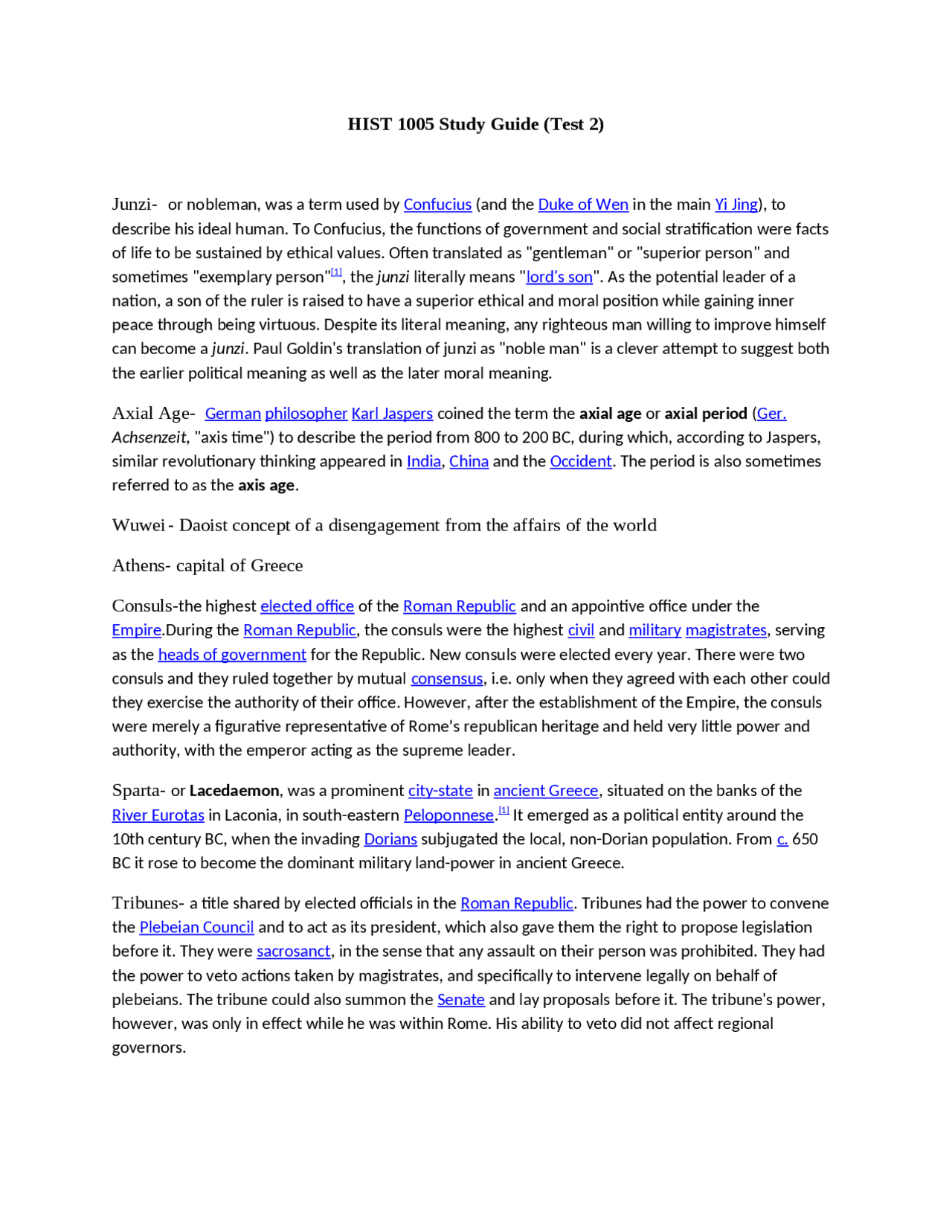 Exam 2 Study Guide - World History to 1500 | HIST 1005 - Docsity
