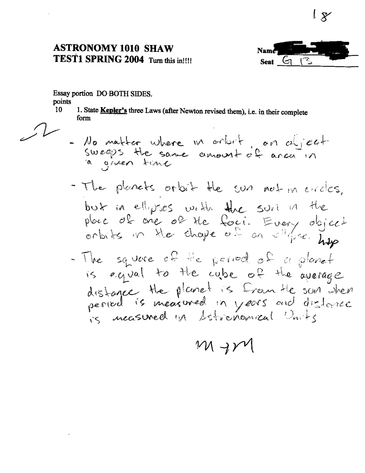 Kepler's Laws and Types of Eclipses-Astronomy of the Solar System | ASTR 1010 - Docsity