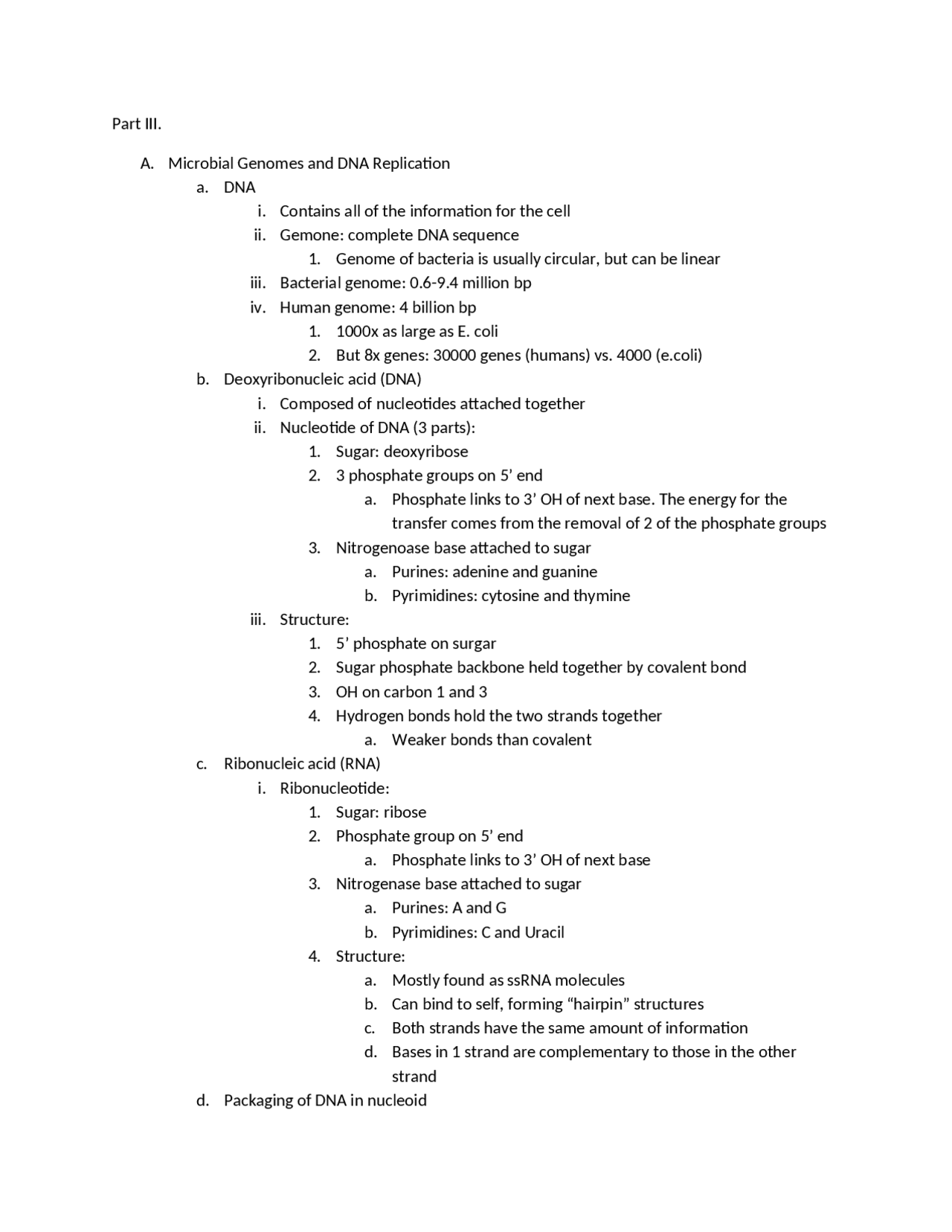 Notes On Microbial Genomes And Dna Replication Bio 3304 Docsity