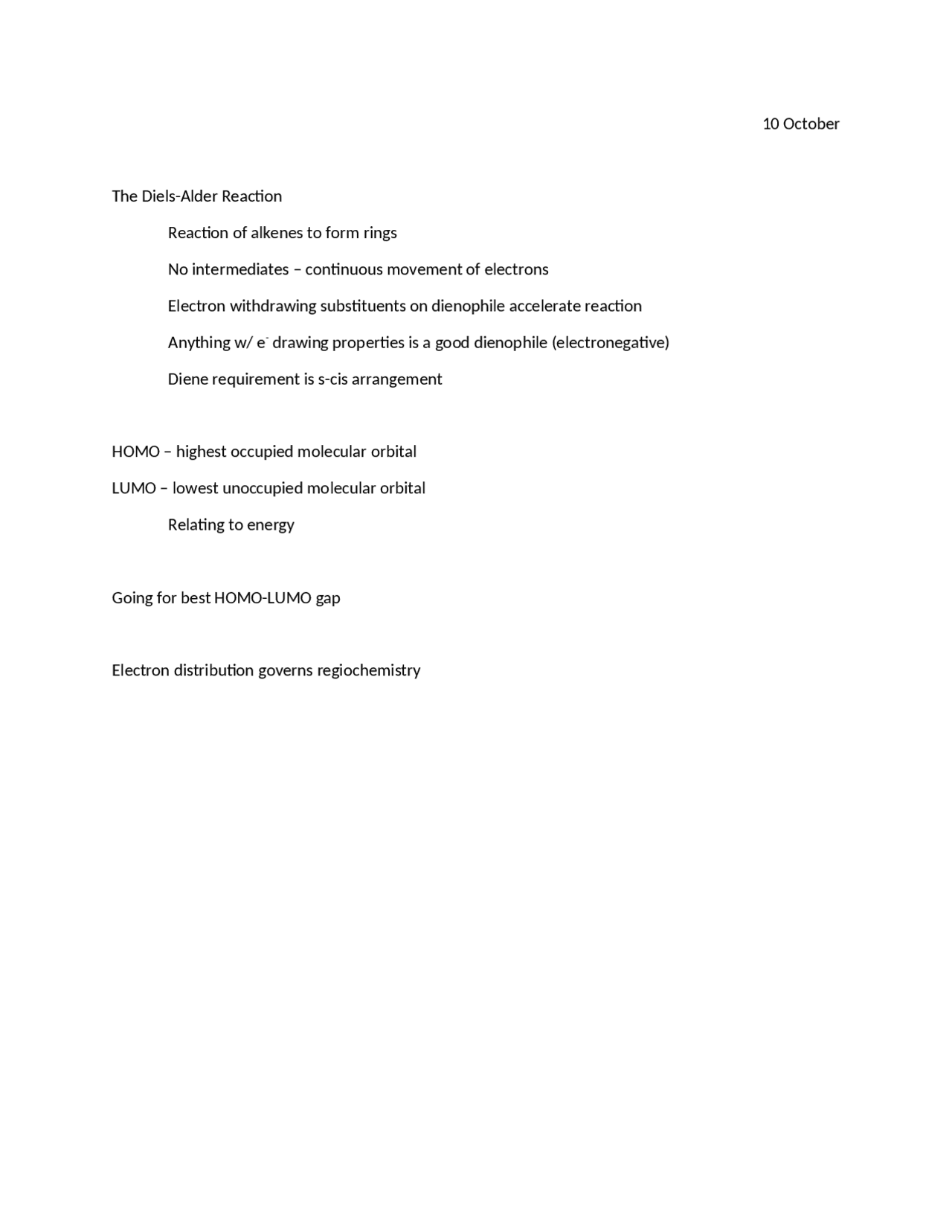 Reaction Of Alkenes In The Electron Distribution Chem 341 Docsity