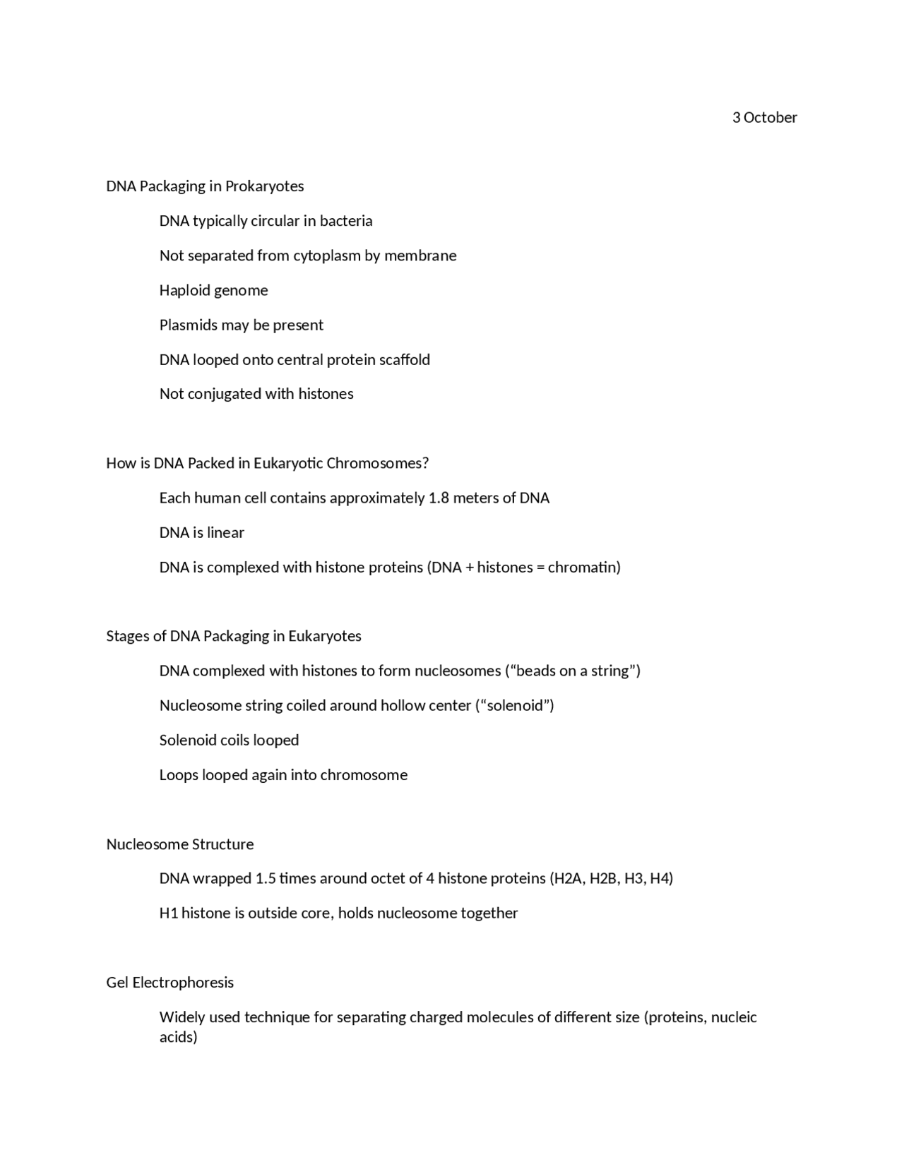 Dna Packaging In Prokaryotes Principles Of Genetics Socr 330 Docsity